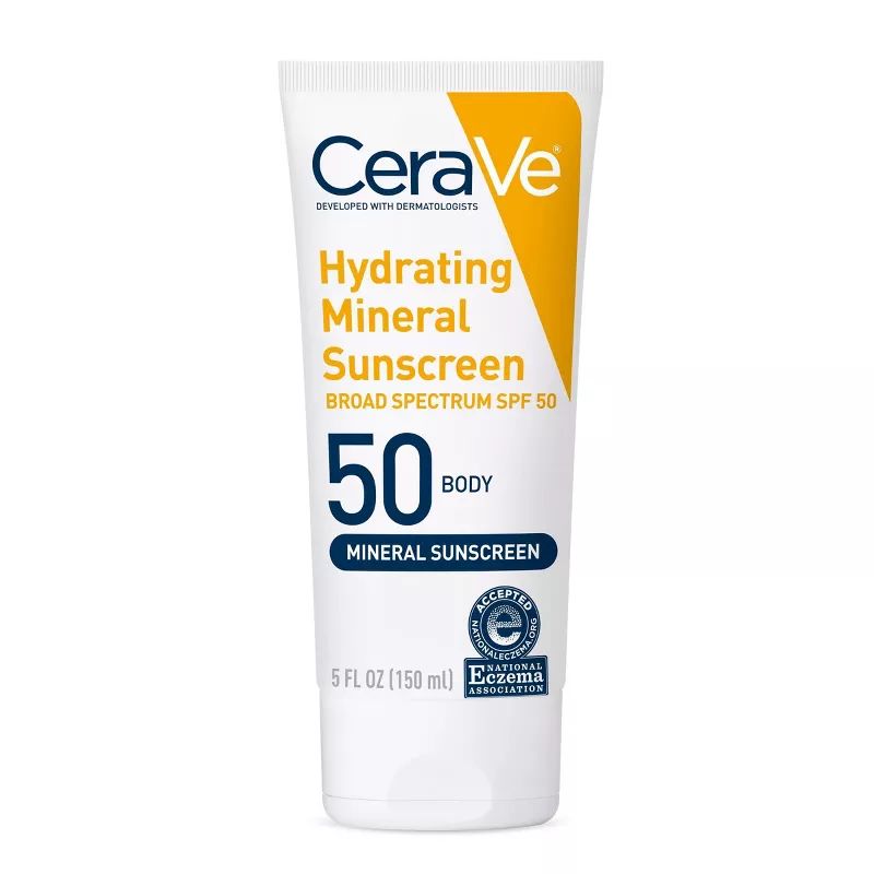CeraVe Hydrating Mineral Sunscreen Body Lotion, SPF 50 - 5 fl oz