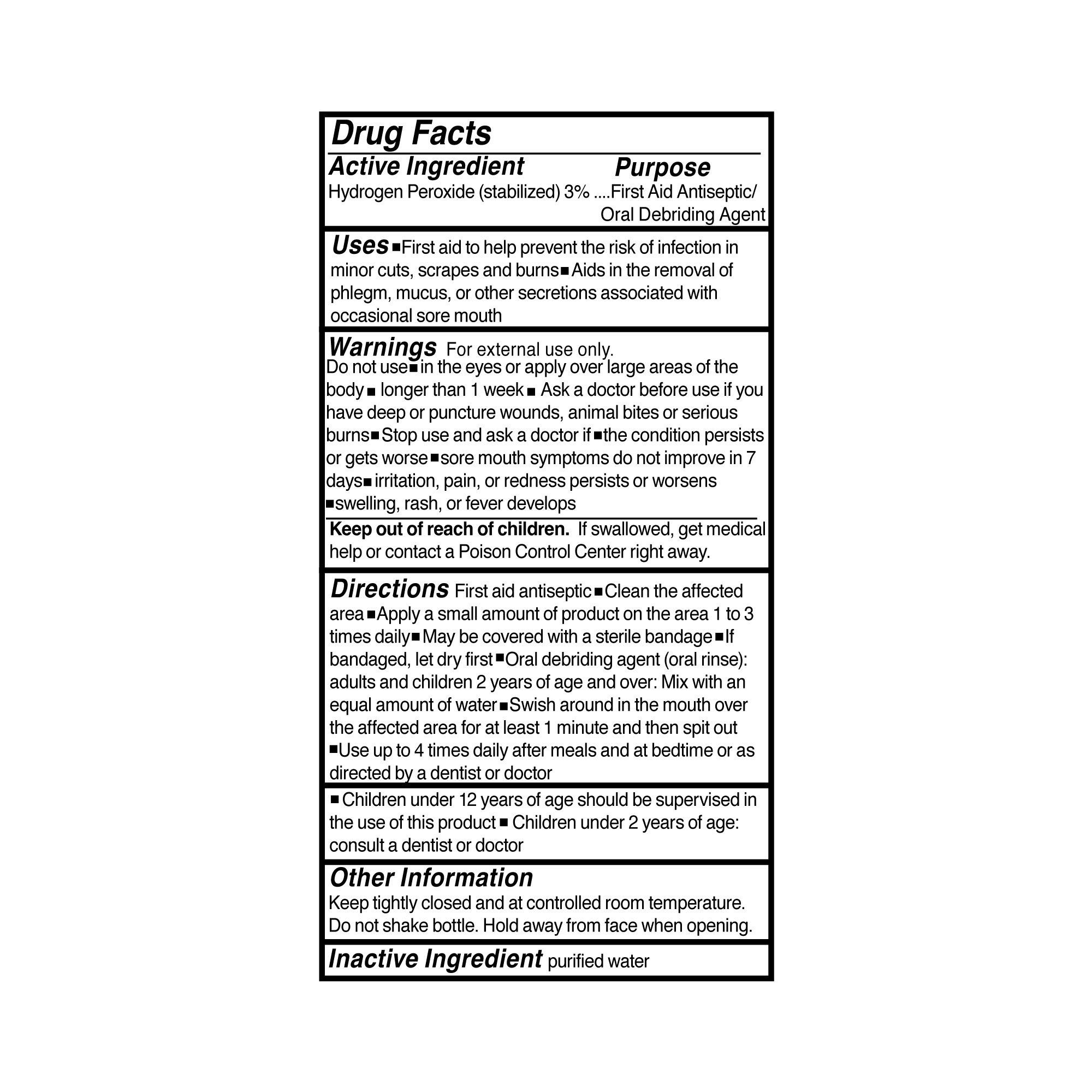 McKesson Hydrogen Peroxide 3% First Aid Antiseptic - 16 fl oz (2 Pack ...