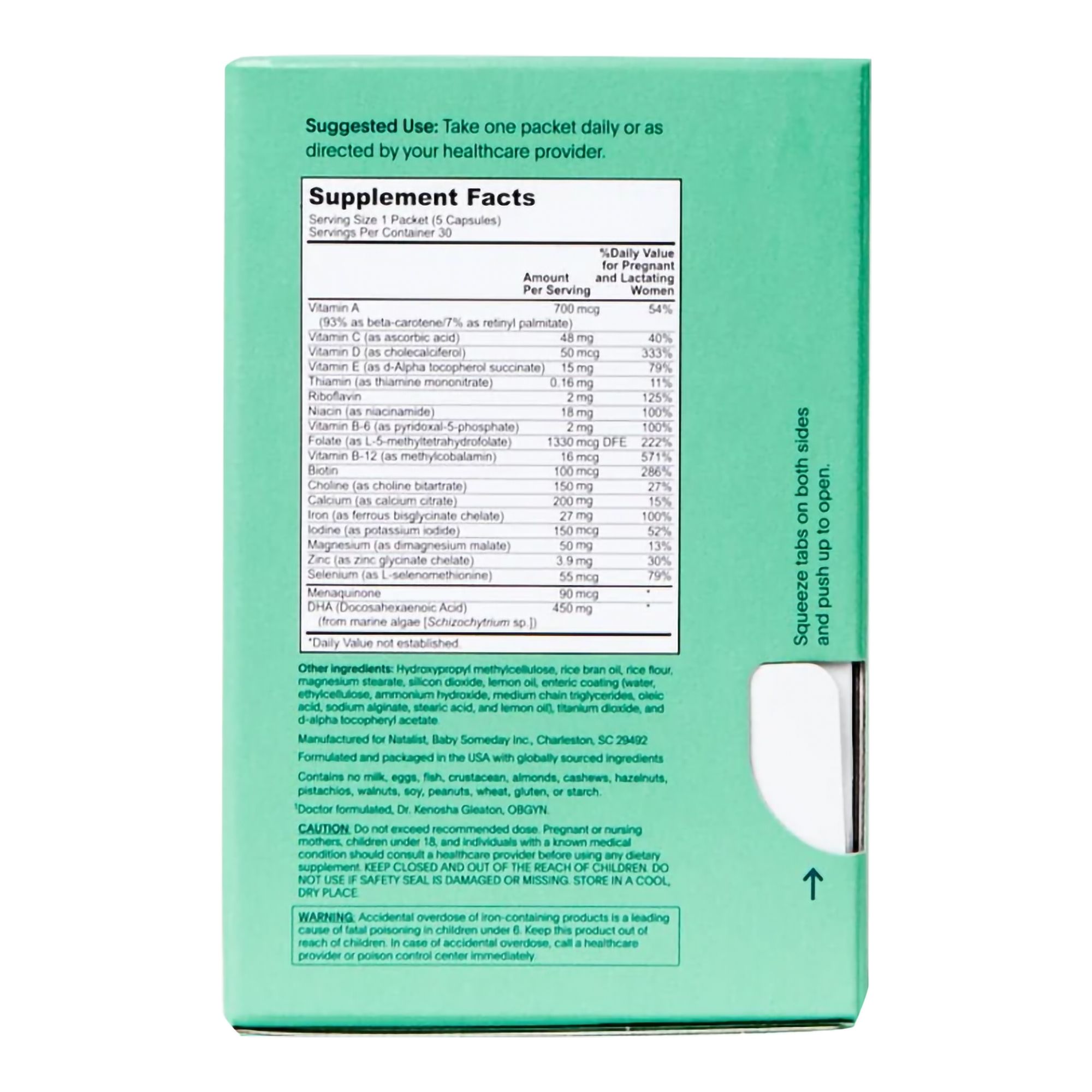 Natalist Prenatal Daily Packets - 30 packets