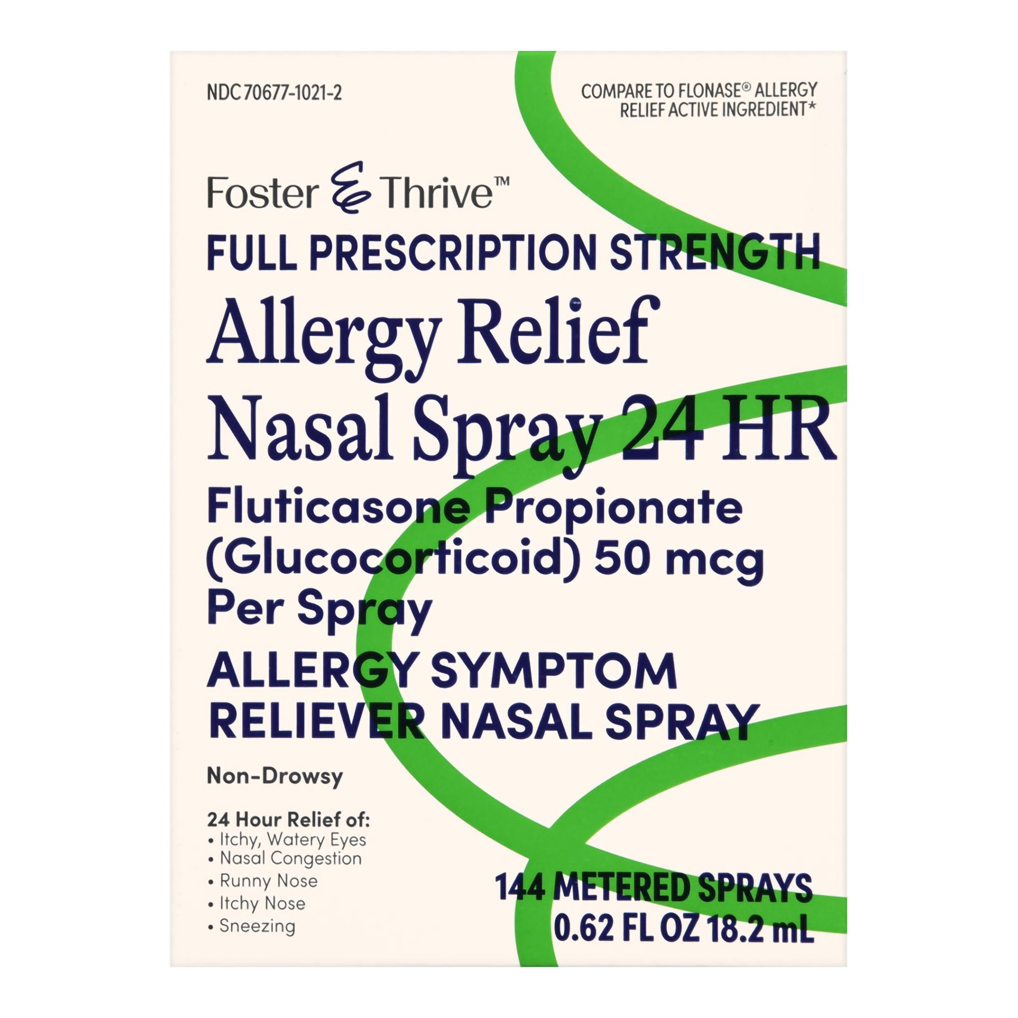 Foster & Thrive 24 HR Allergy Relief Nasal Spray, 50 Mcg - 144 Metered ...
