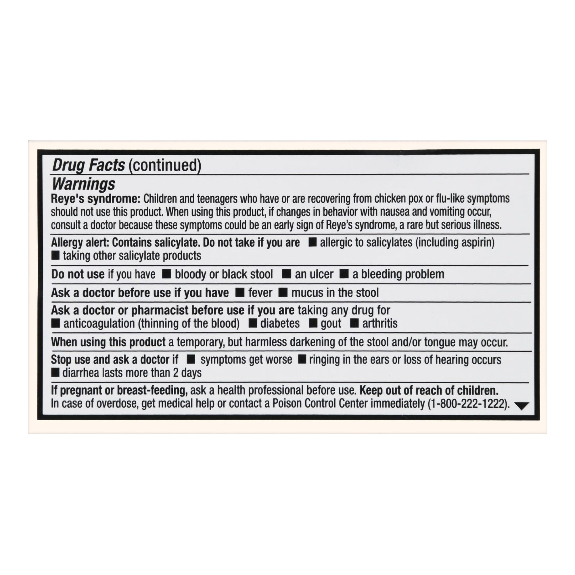 Foster & Thrive Stomach Relief Bismuth Subsalicylate Caplets, 262 mg ...