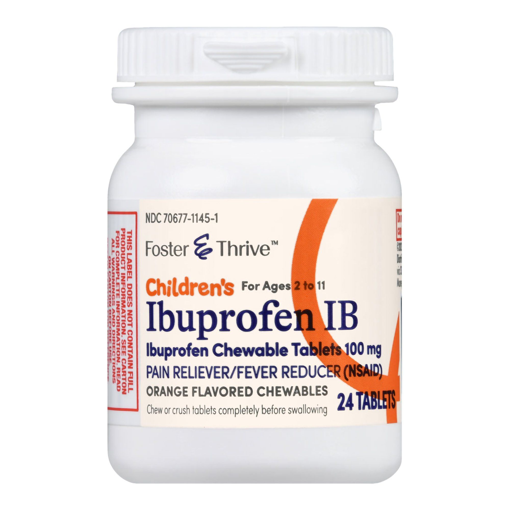 Foster & Thrive Children's Ibuprofen IB Chewable Tablets, 100 mg ...
