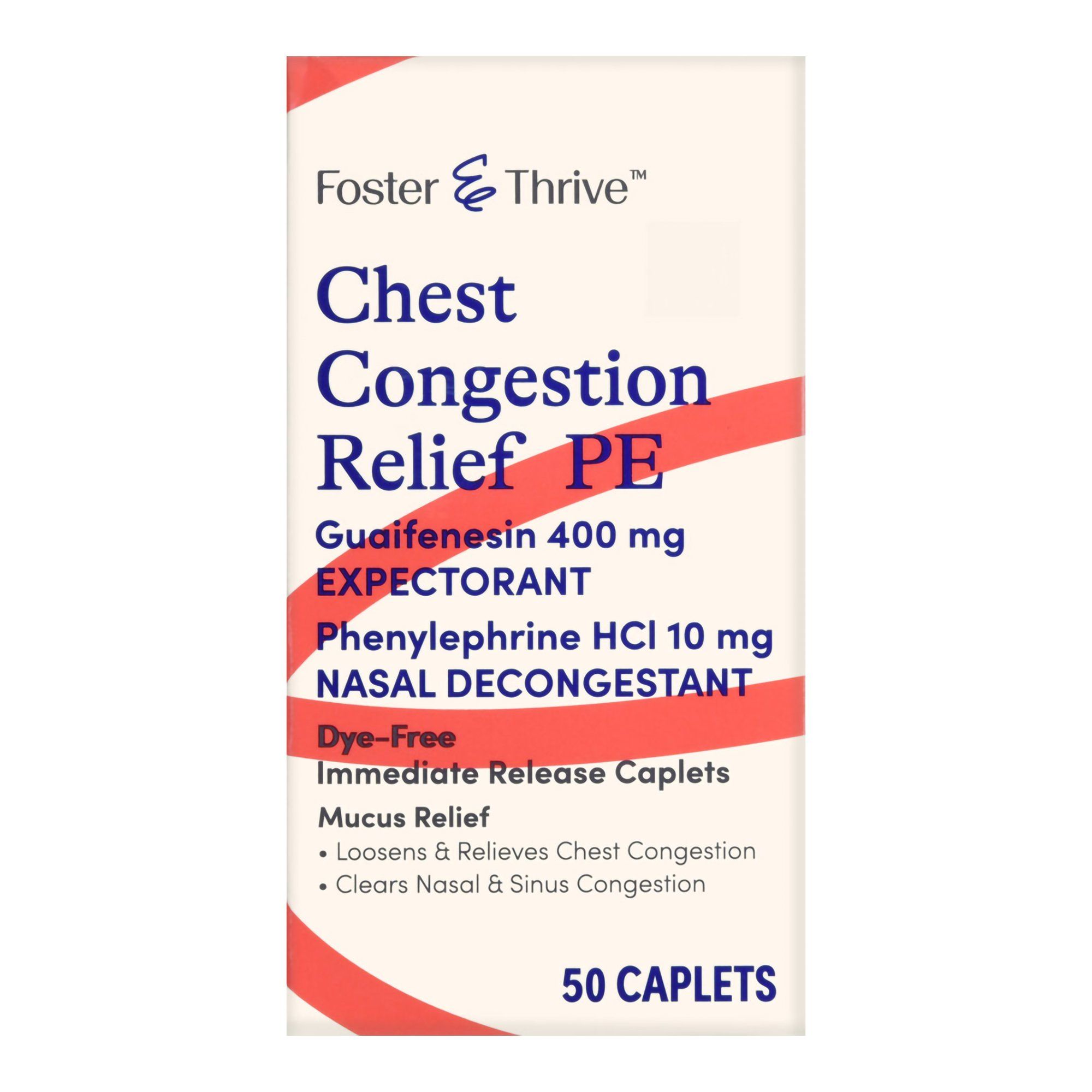 Foster & Thrive Cold & Cough Relief Caplets - 50 ct