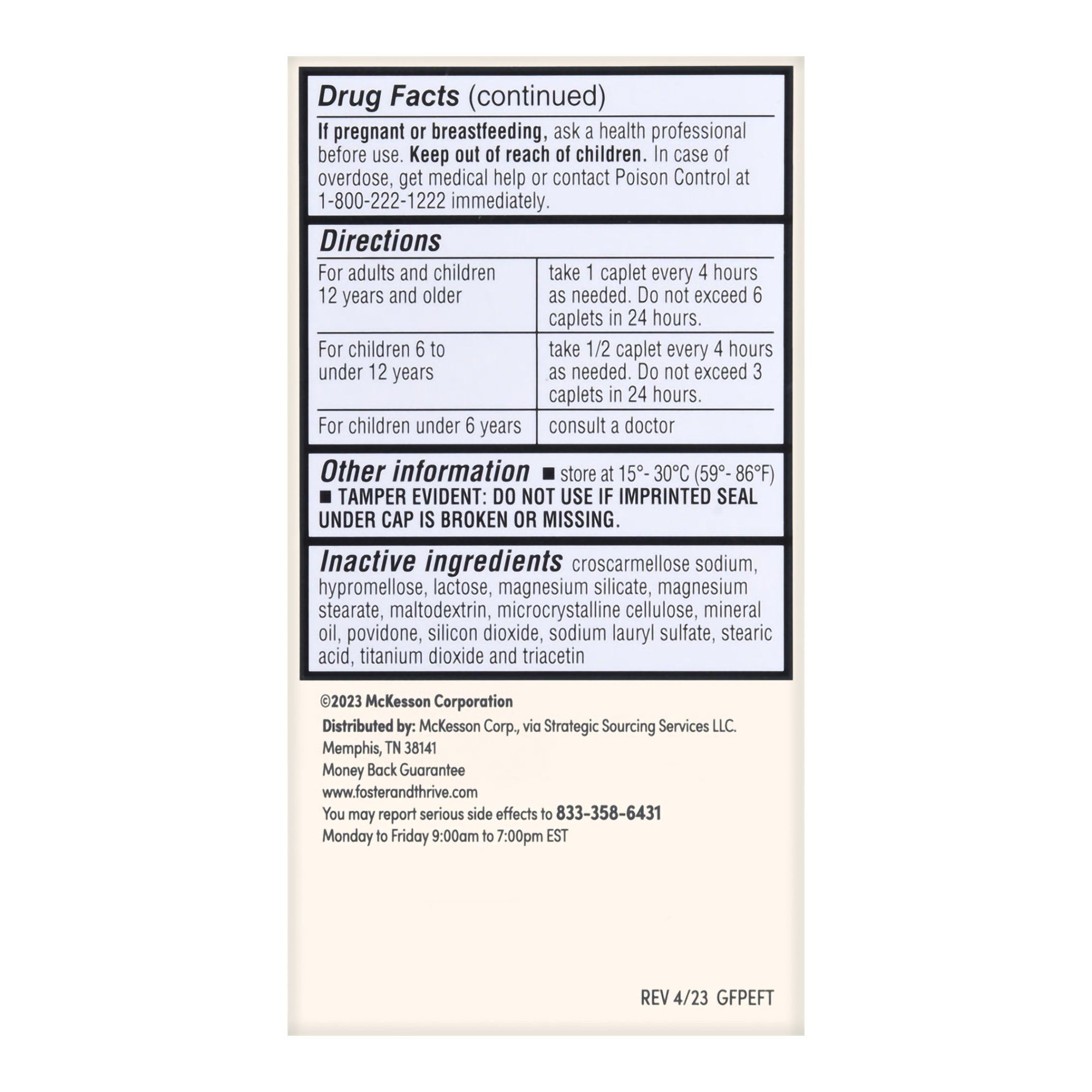 Foster & Thrive Cold & Cough Relief Caplets - 50 ct