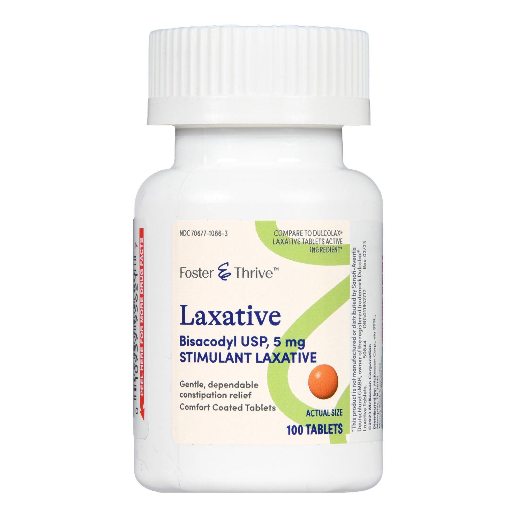 Foster & Thrive Laxative Bisacodyl USP Tablets, 5 mg - 100 ct