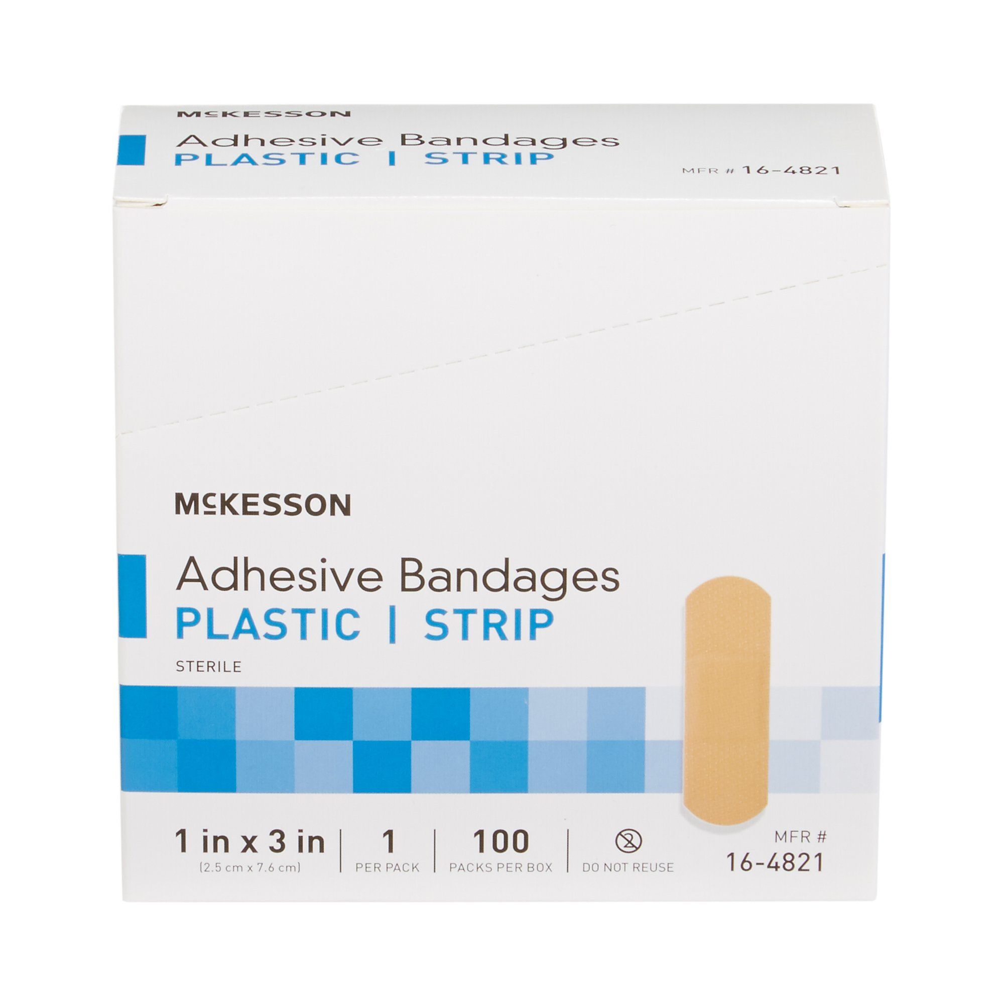 McKesson Adhesive Bandage Strips, 1" x 3" - 100 ct