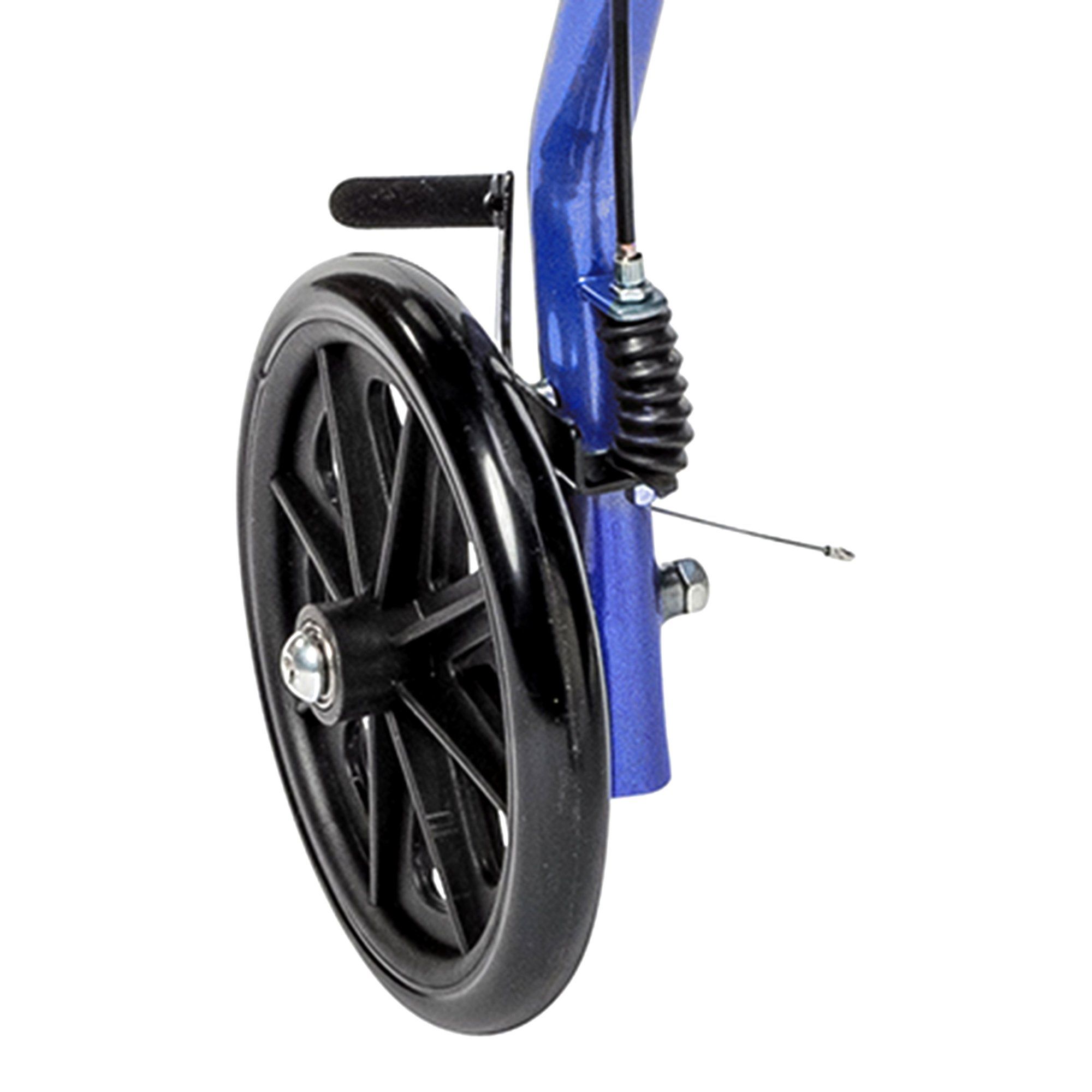 McKesson Bariatric Folding Rollator, Adjustable Height, Blue - 500 lbs ...