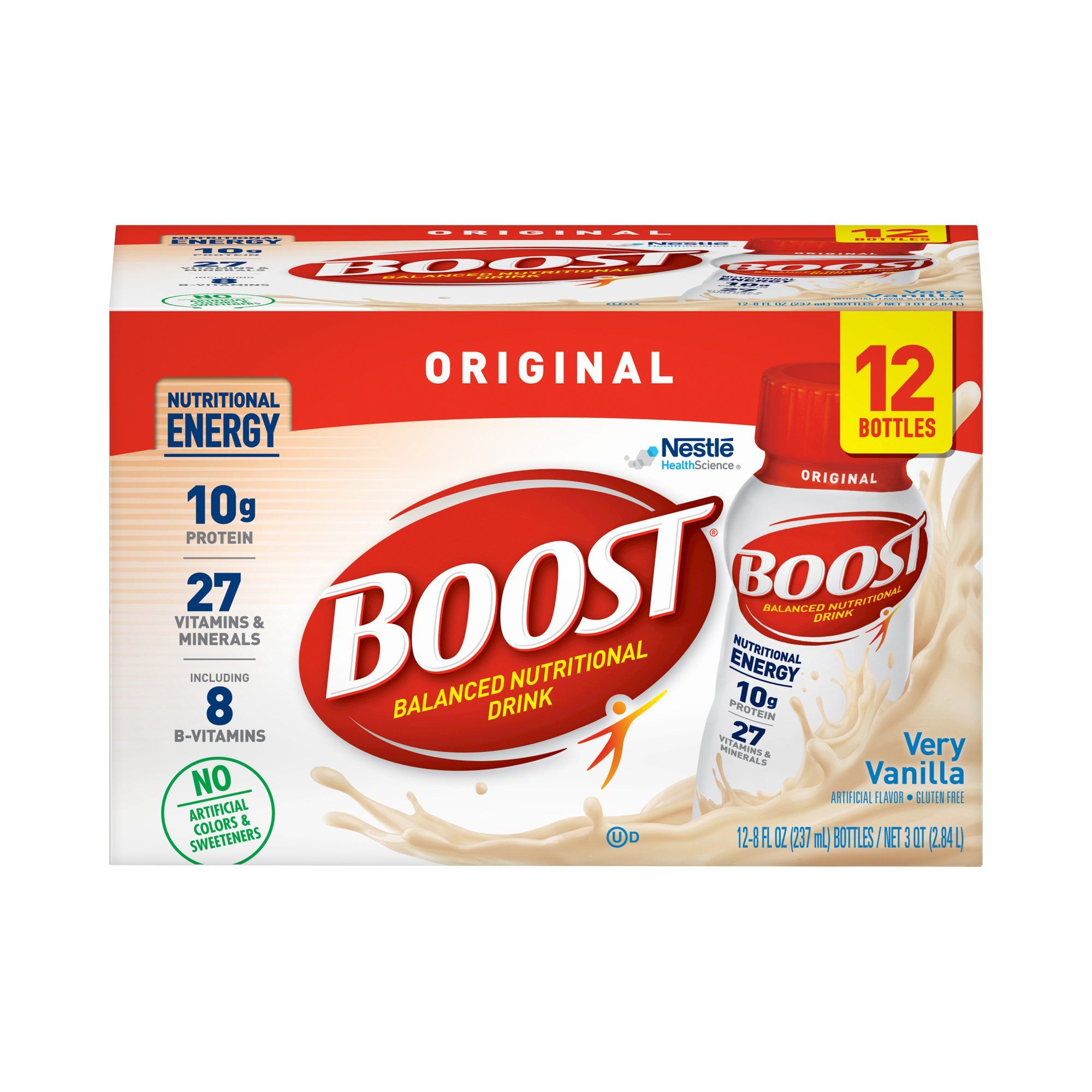 Boost Original Nutritional Drink, 10g Protein, Very Vanilla, 8 fl oz ...