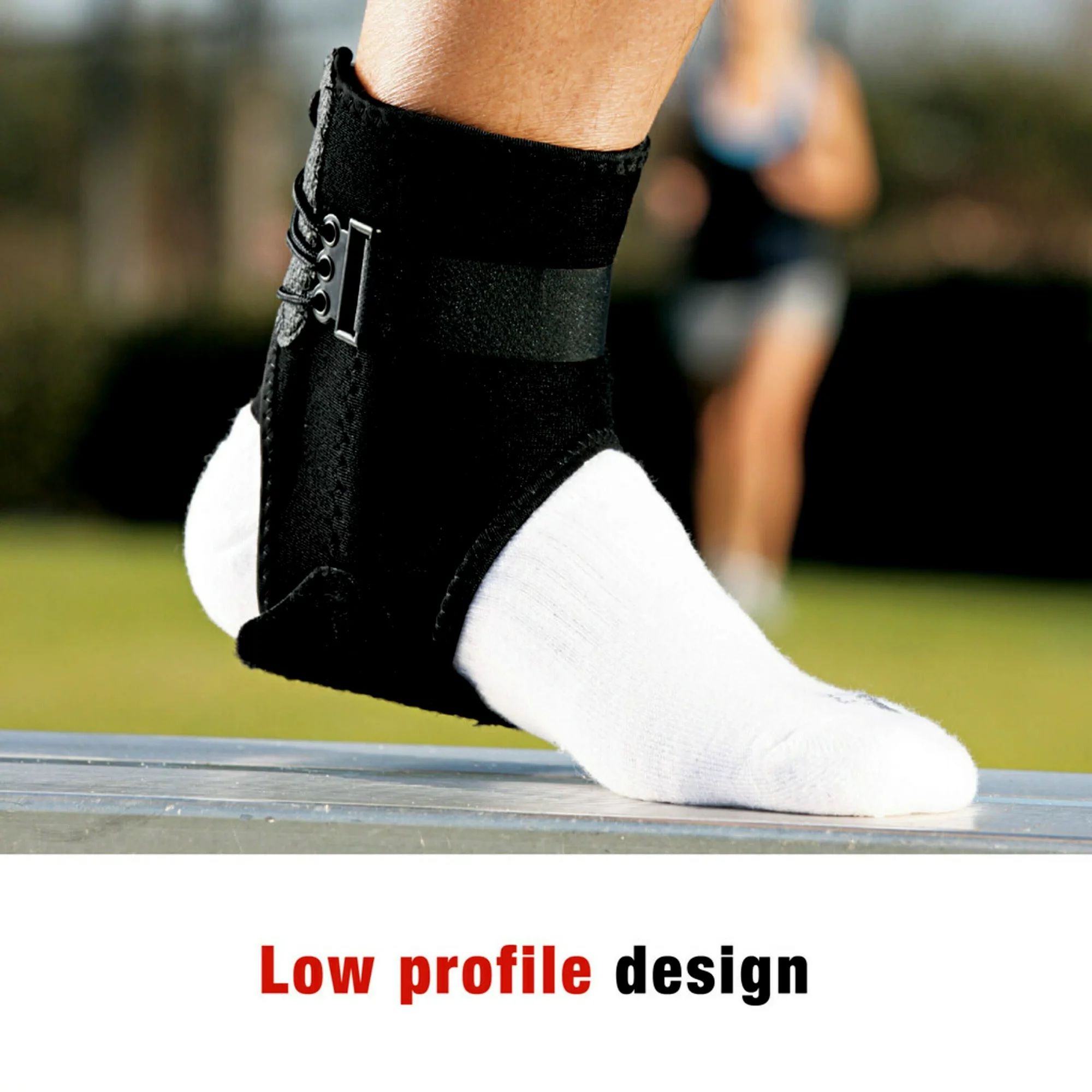 ACE Moderate Support Adjustable Ankle Brace with Side Stabilizers, One ...