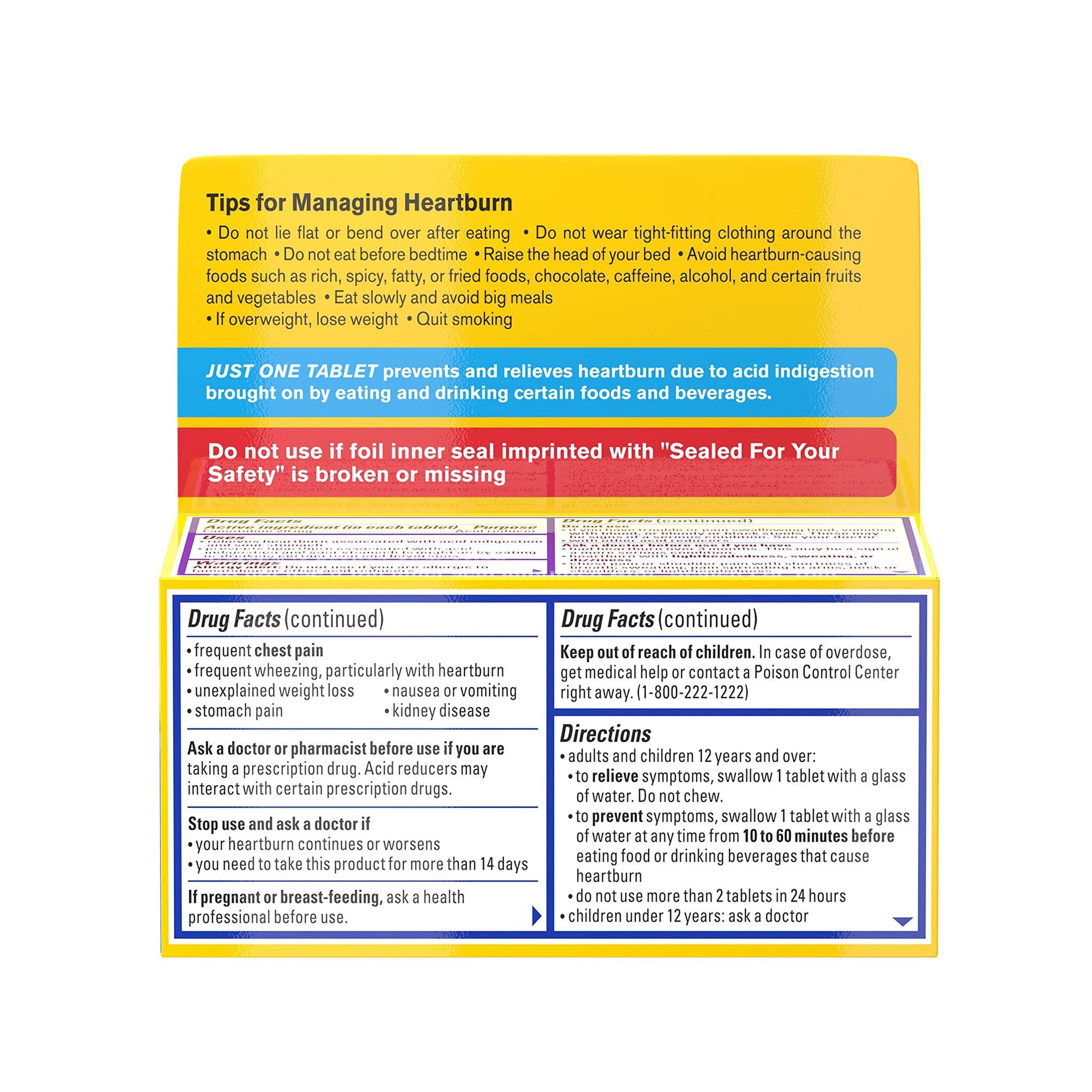 Pepcid AC Antacid Maximum Strength for Heartburn Prevention & Relief ...