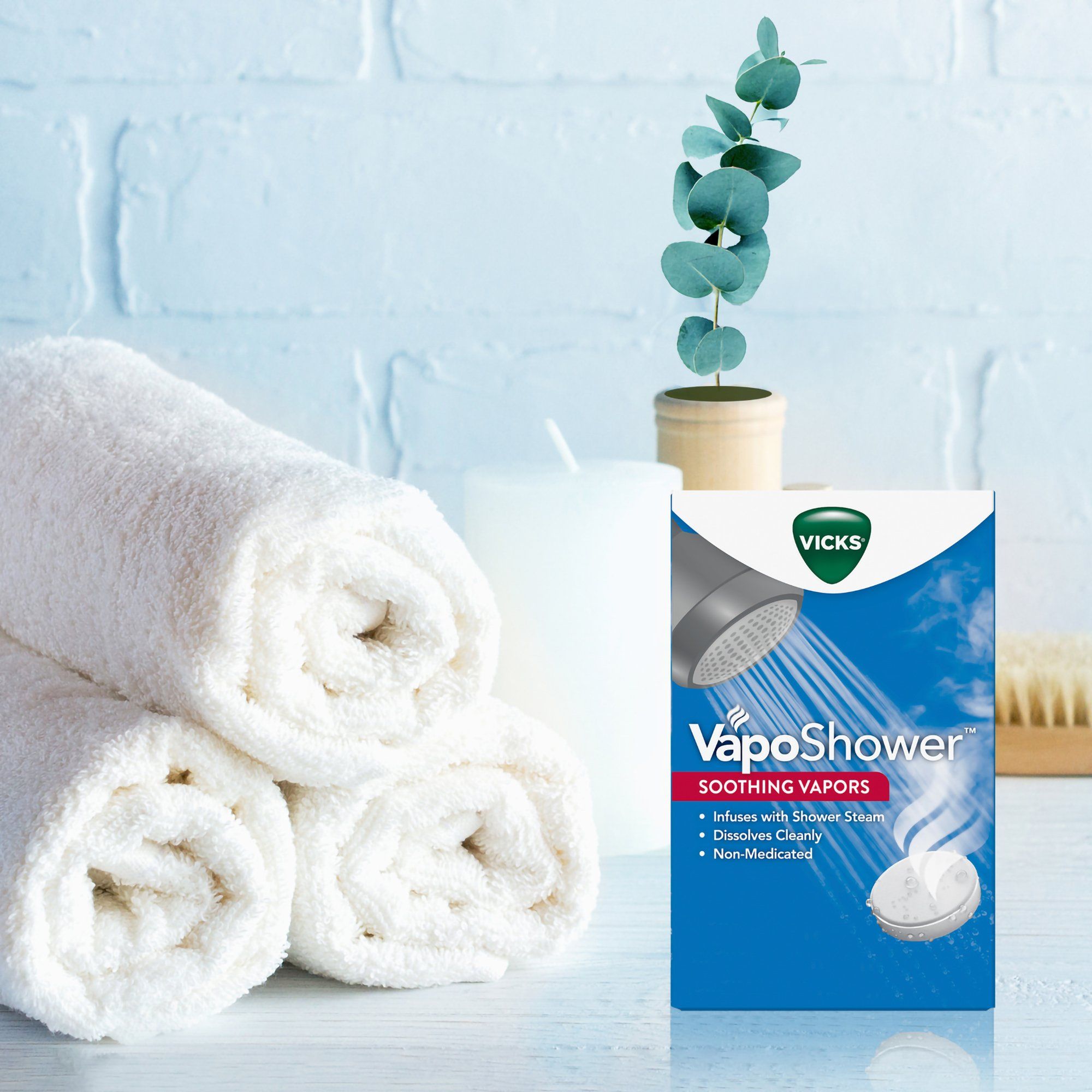 Vicks VapoShower, Dissolvable Shower Tablets, Soothing Non-Medicated ...