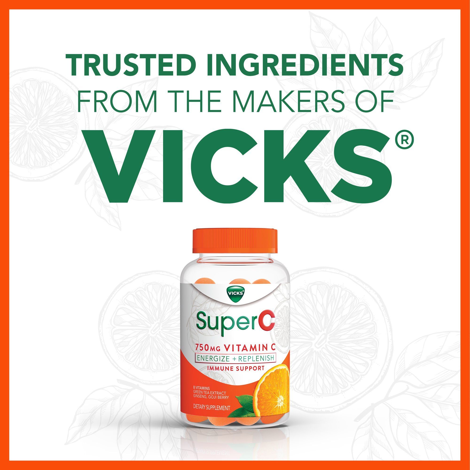 Vicks Super C Immune Support Gummies, 750 mg - 36 ct