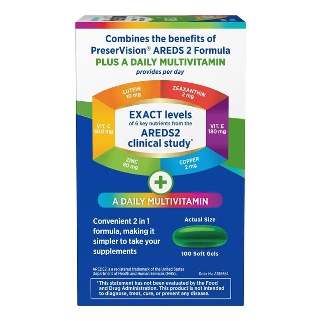 PreserVision AREDS 2 + Multivitamin Soft Gels - 100 ct