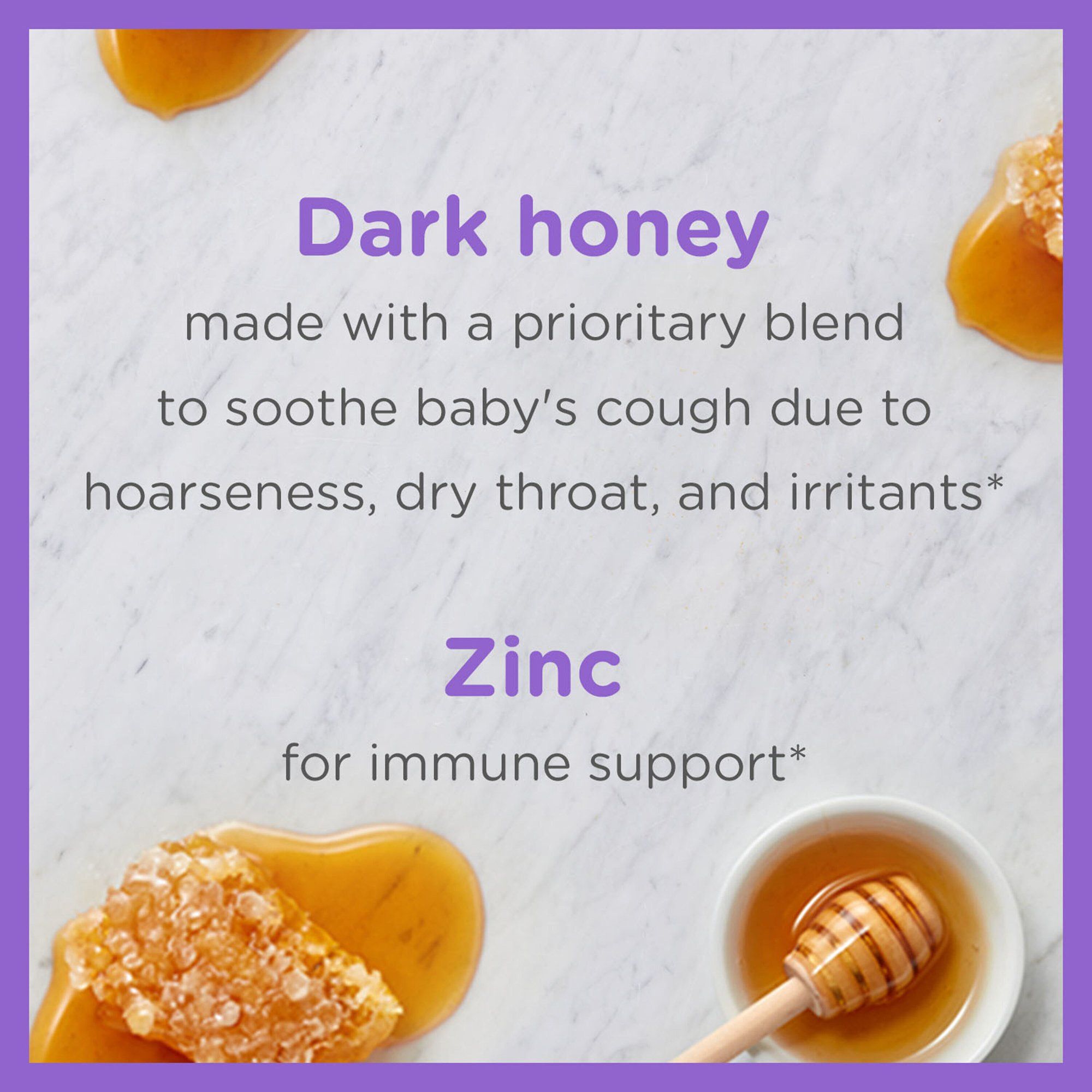 Zarbee's Baby Cough Syrup + Immune with Honey & Zinc, Cherry - 2 fl oz