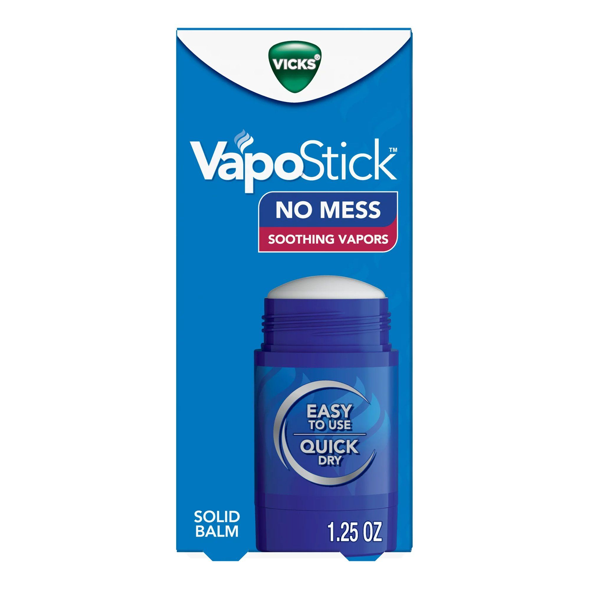 Vicks VapoStick, Invisible Solid Balm with Soothing Vicks Vapors, Non ...