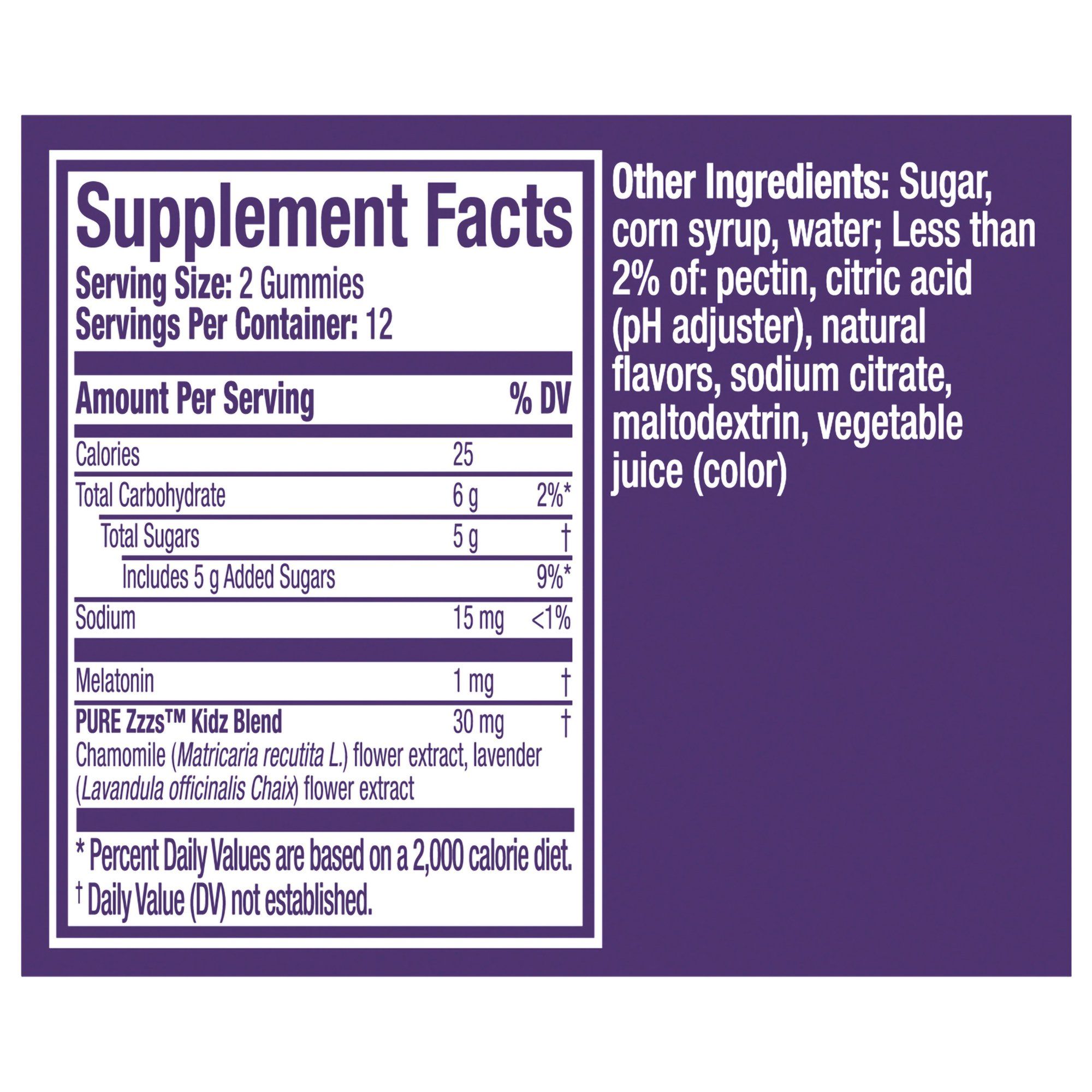 Vicks PURE Zzzs Kidz Melatonin Sleep Aid Gummies, Berry - 24 ct