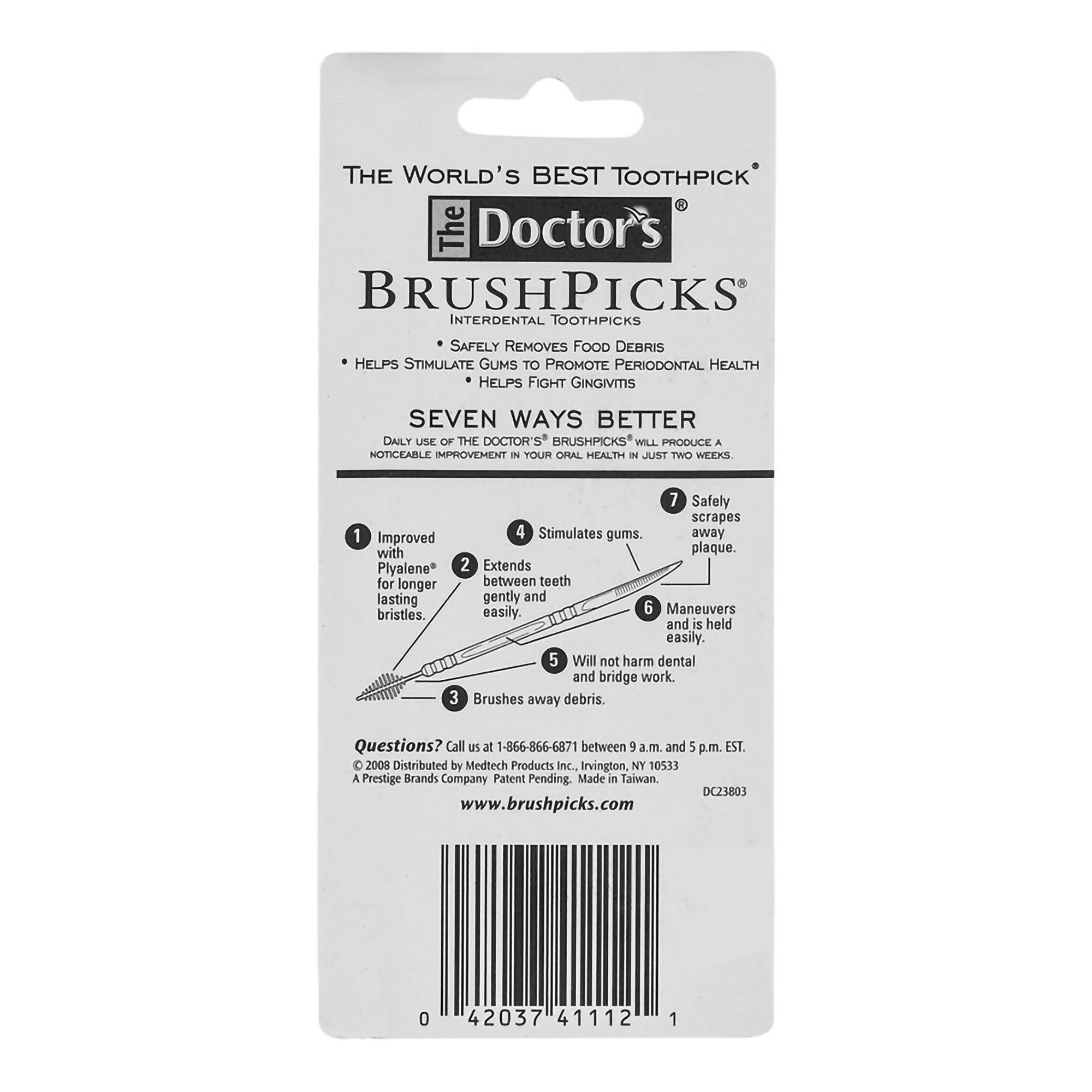 The Doctor's Brush Picks Interdental Toothpicks - 120 ct