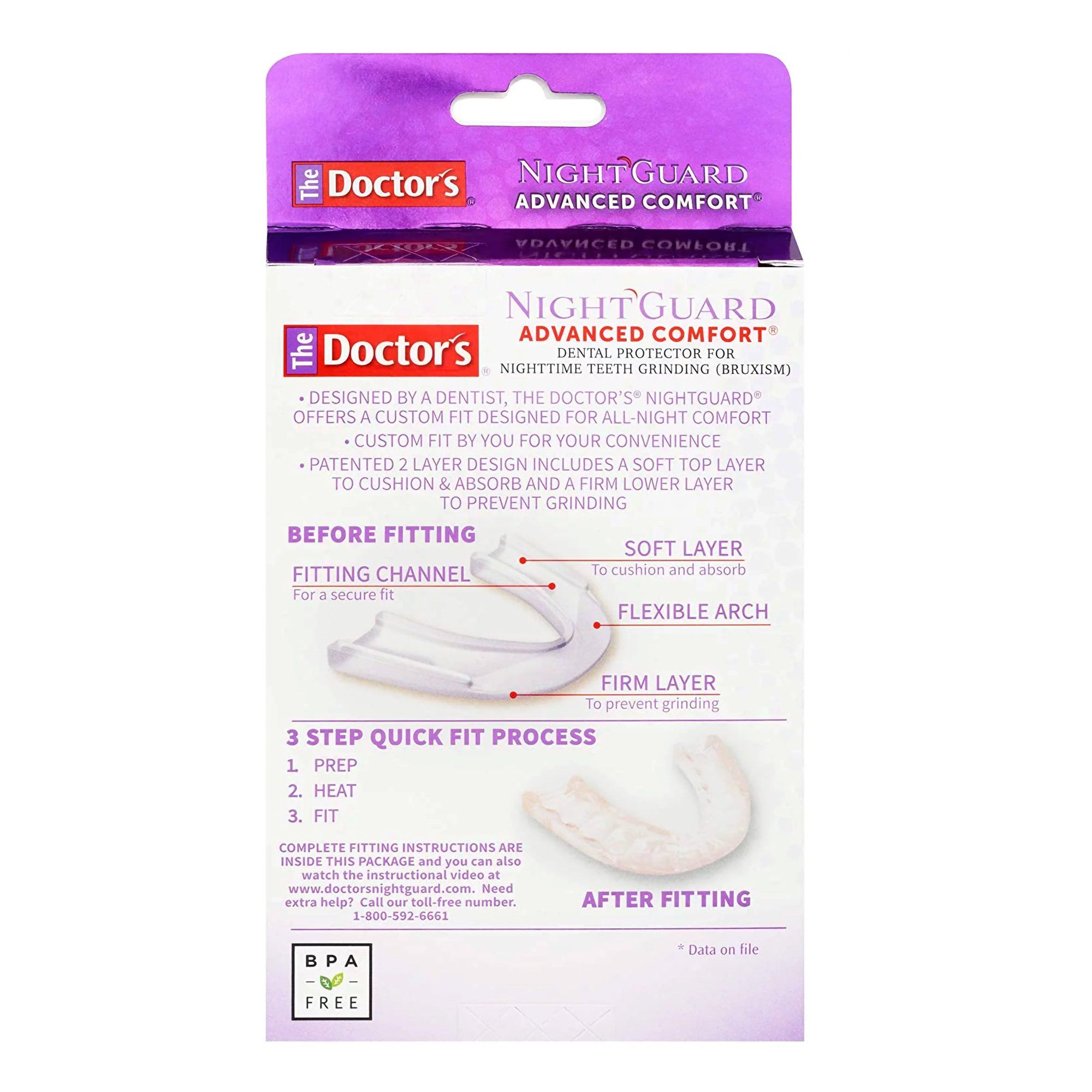 The Doctor's Advanced Comfort Night Guard for Nighttime Teeth Grinding ...