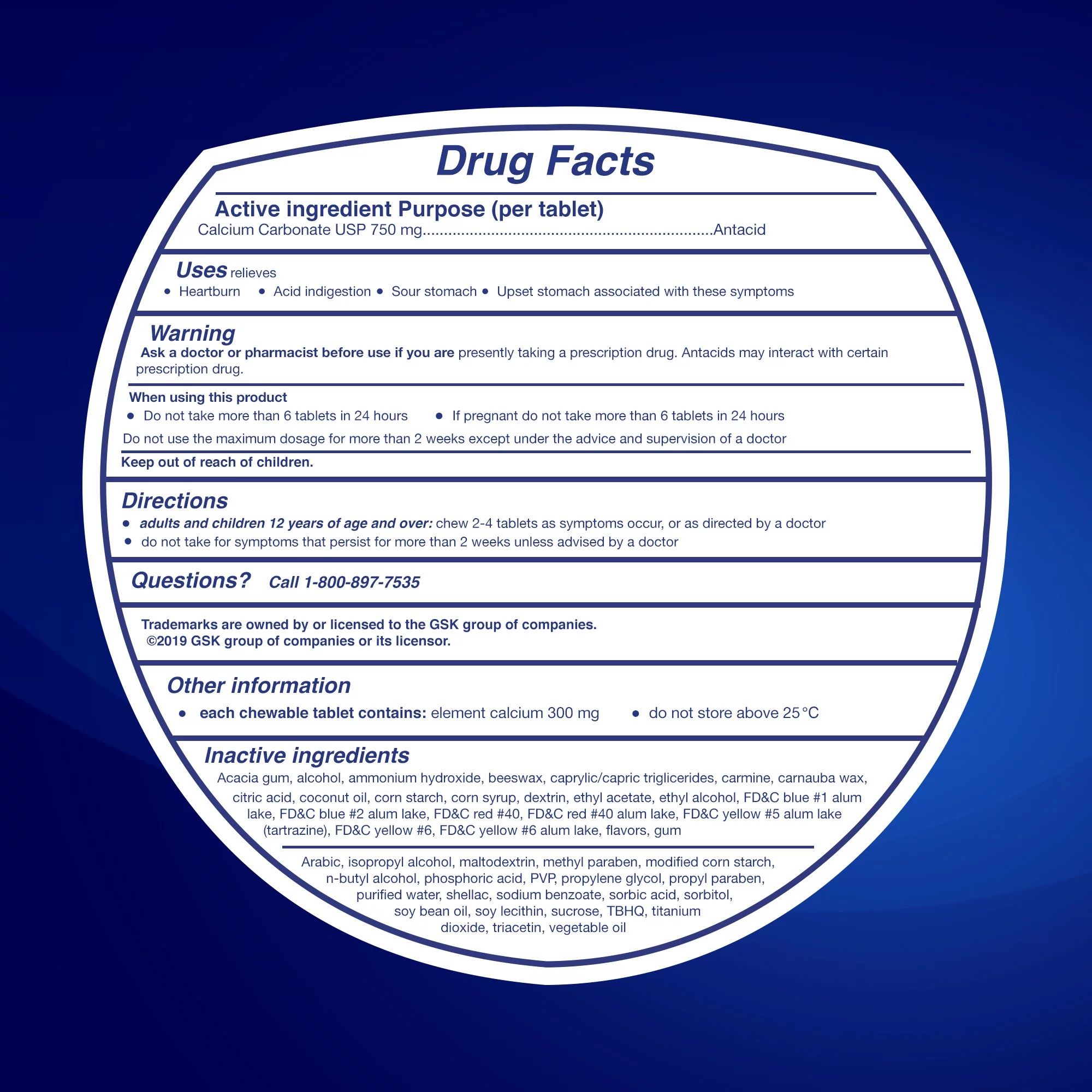 Tums Extra Strength Antacid Chewy Bites, 750 mg, Berry - 32 ct