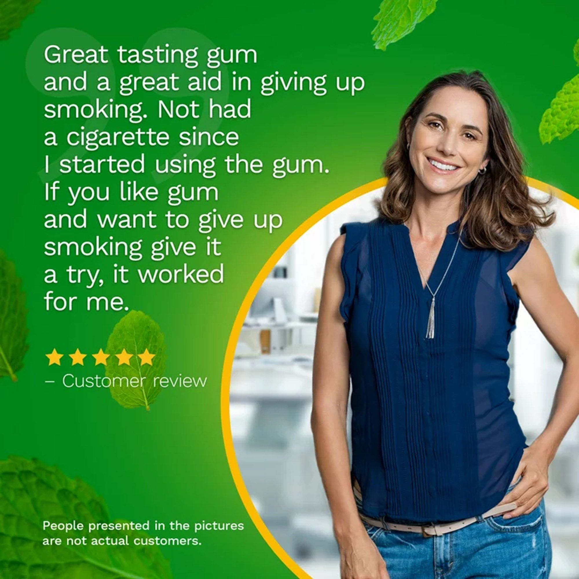 Nicorette Coated Nicotine Gum to Stop Smoking, 4 mg, Spearmint Burst ...