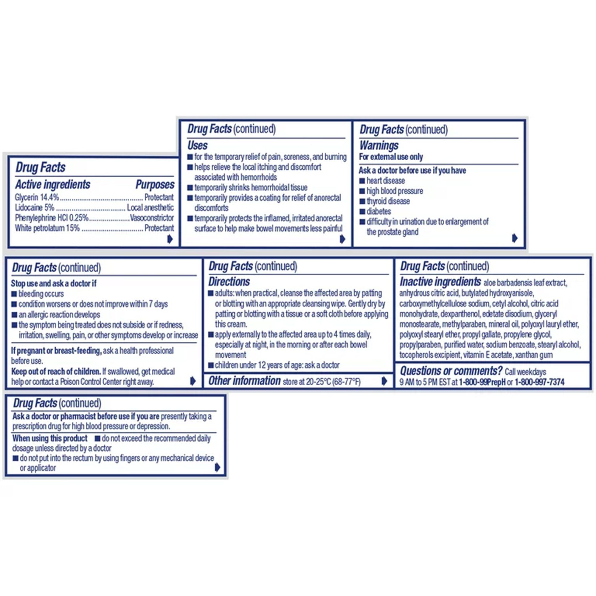 Preparation H Rapid Relief Hemorrhoid Cream with Lidocaine - 1 oz