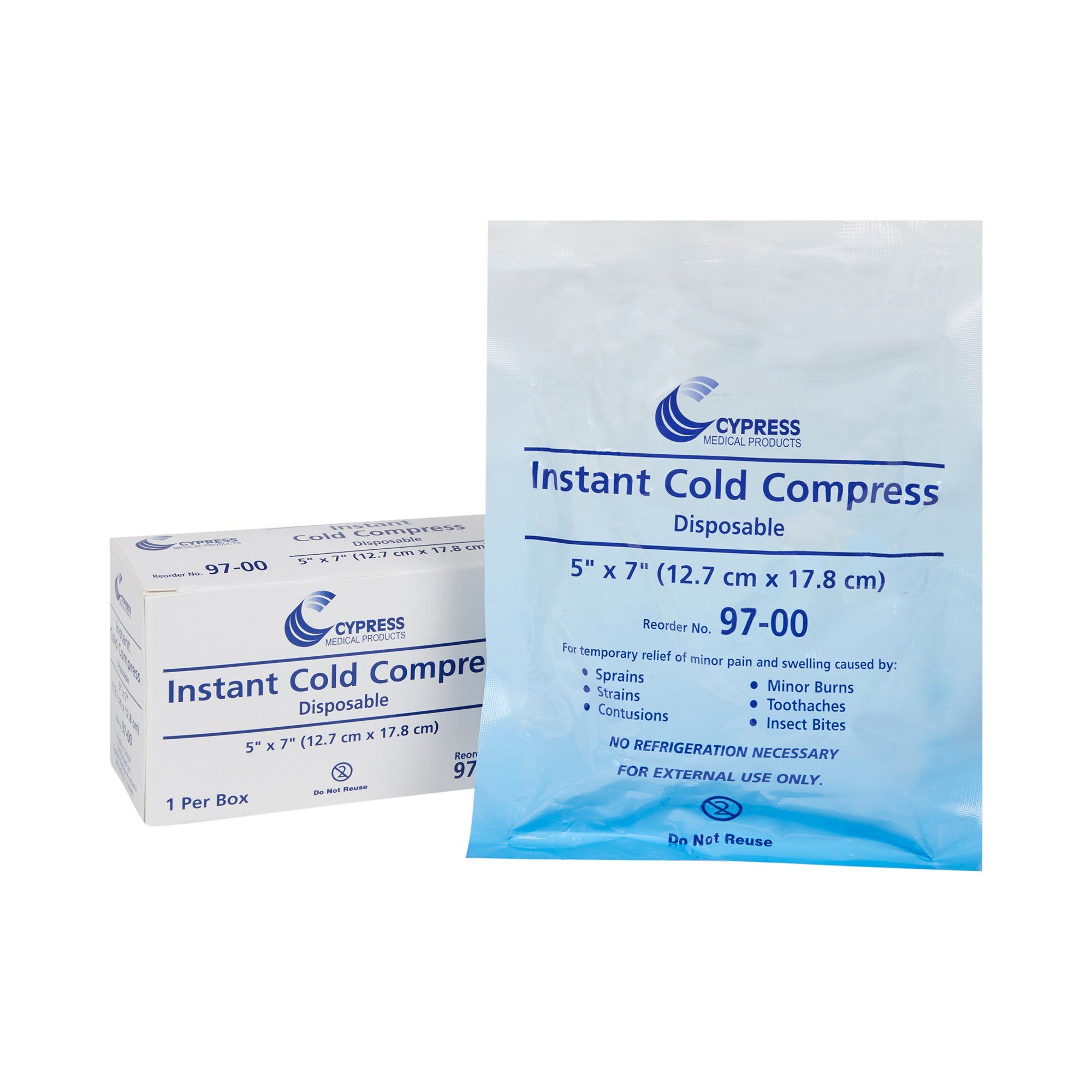 Cypress Instant Cold Compress Pack, Small, 5" x 7" - 1 ct