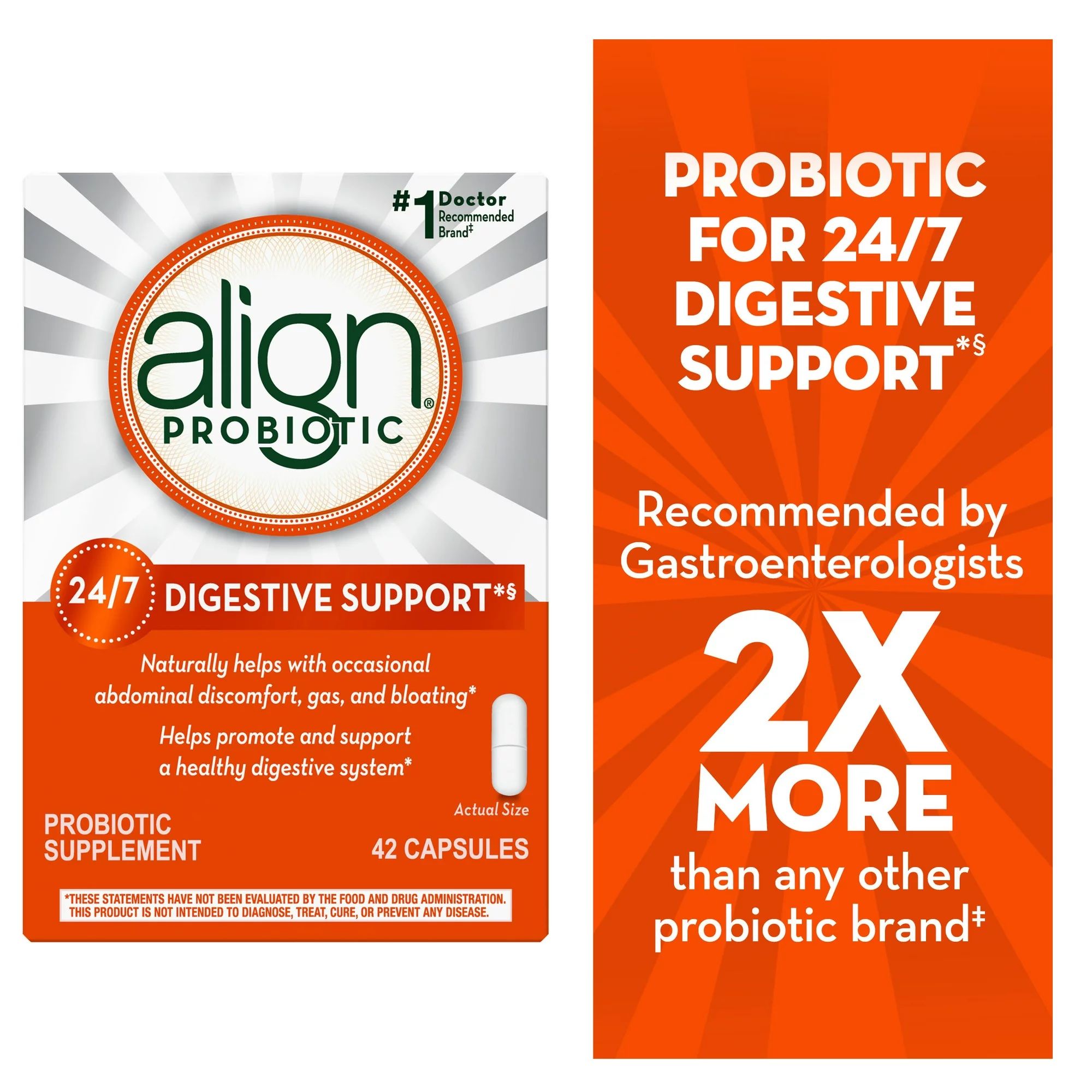 Align Probiotic Digestive Support Capsules - 42 ct