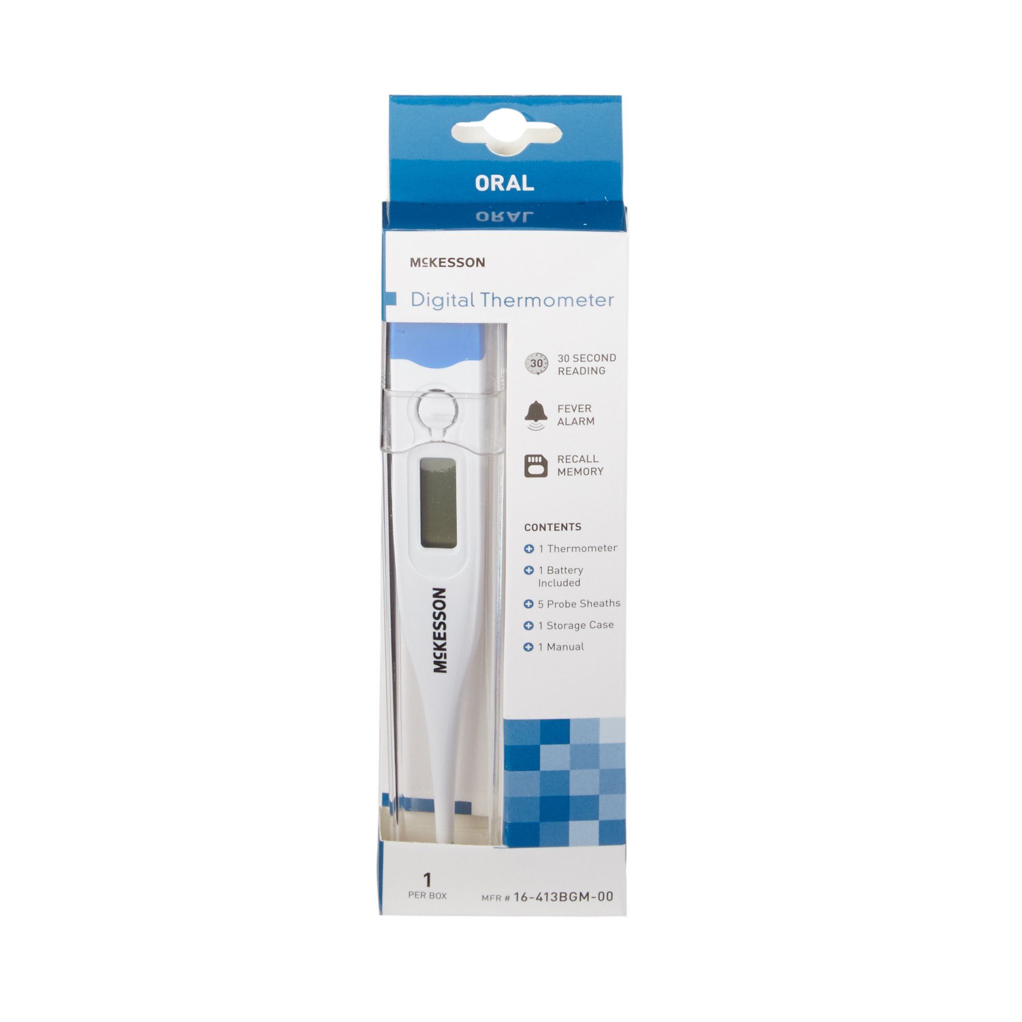 McKesson Oral Probe Handheld Digital Stick Thermometer - 1 ct