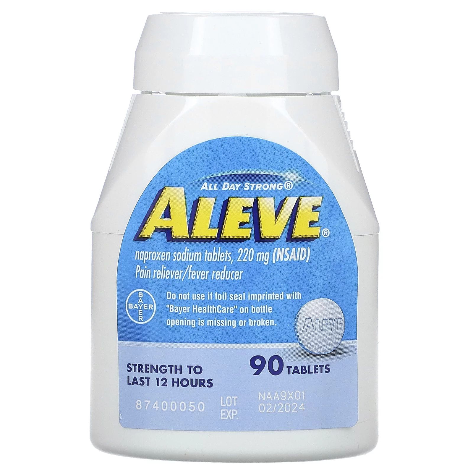 Aleve Naproxen Sodium Pain Relief Tablets, 220 mg - 90 ct