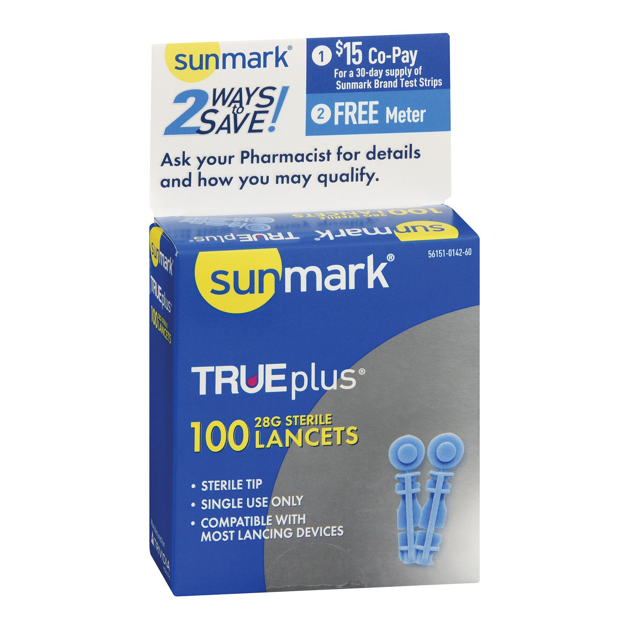 Sunmark Lancet For Lancing Device Light Blue