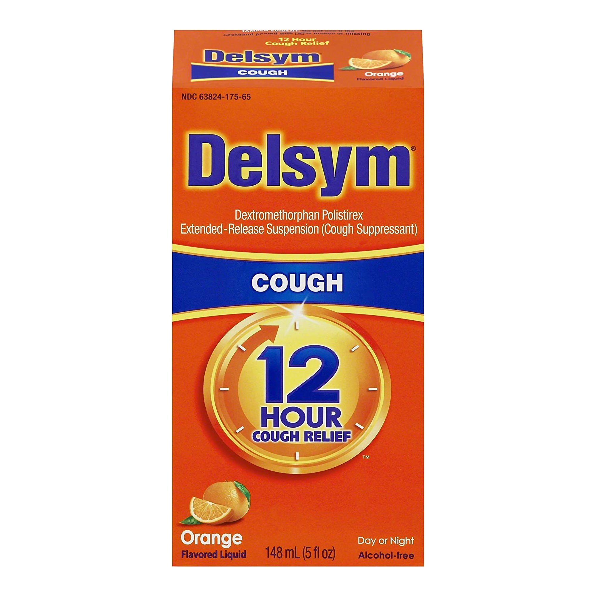 Delsym Adult 12 Hour Cough Suppressant Liquid, Orange - 5 fl oz