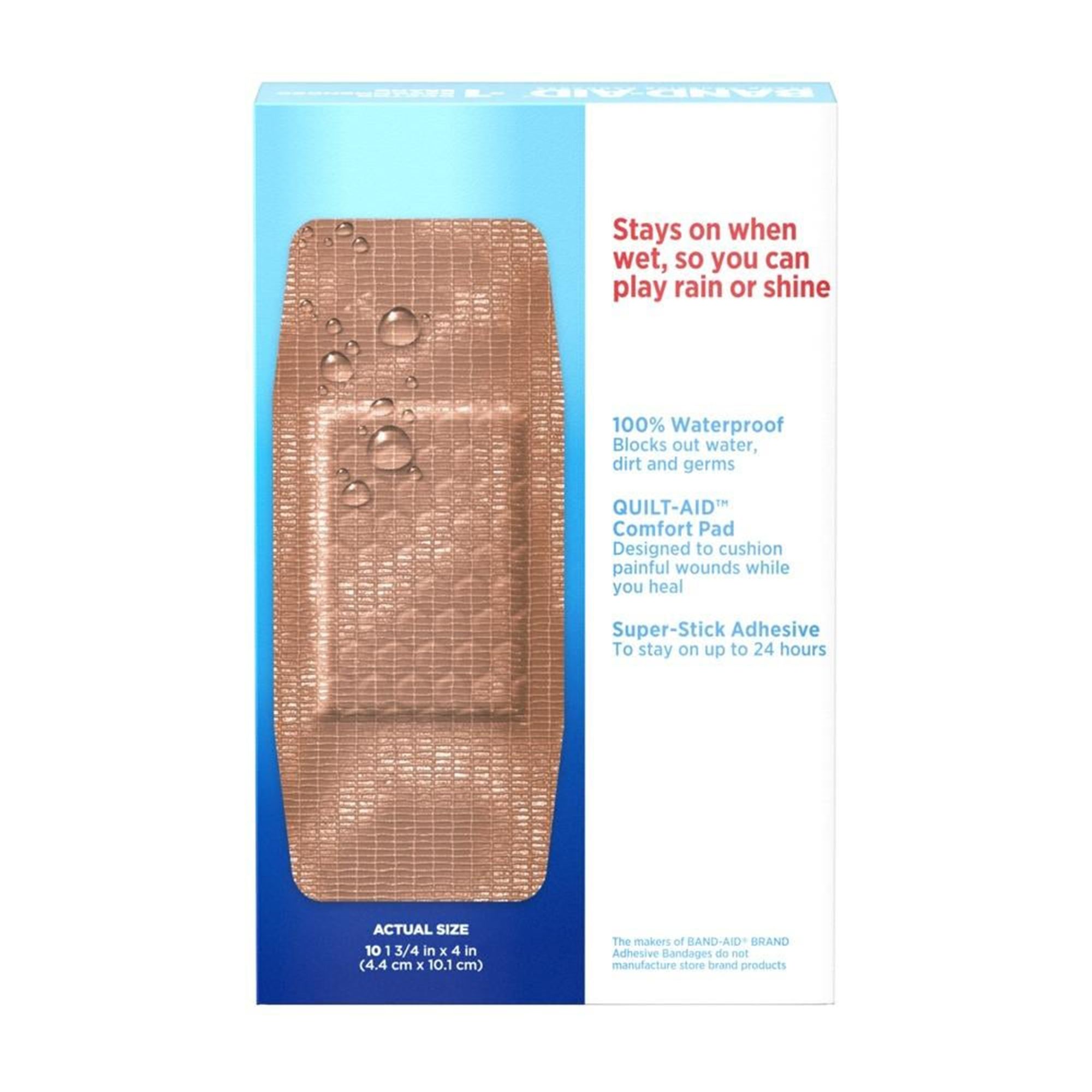 Band-Aid Water Block Tough Strips, One Size, X-Large - 10 ct