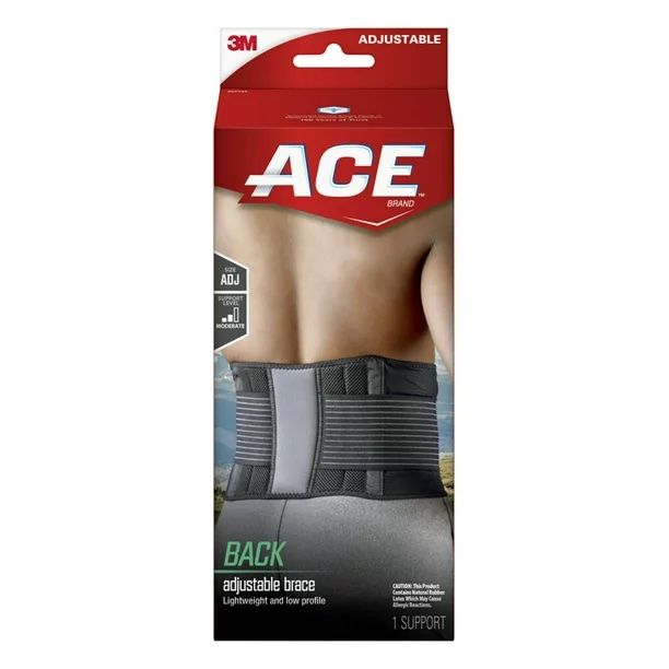 ACE Adjustable Back Support Brace, One Size Fits Most - 1 ct