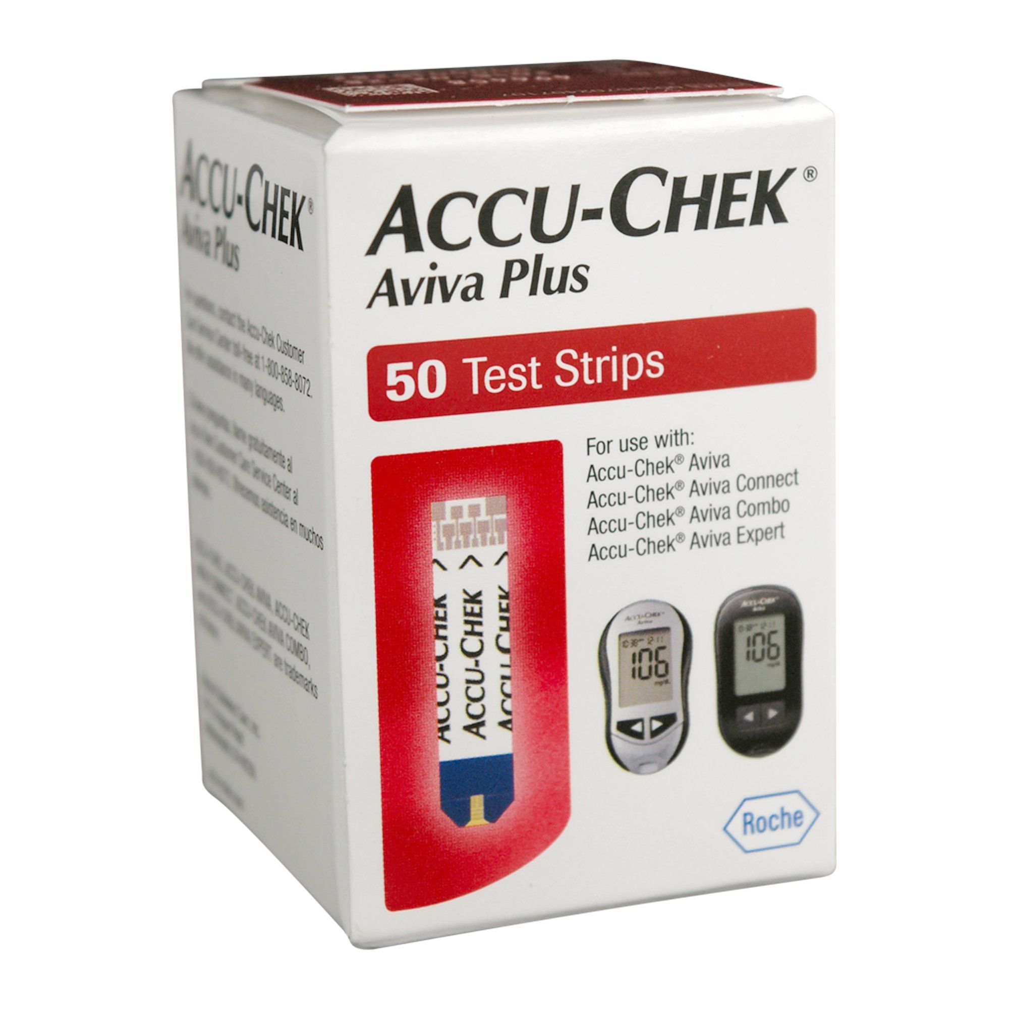 Accu-Chek Aviva Plus Blood Glucose Test Strips - 50 ct