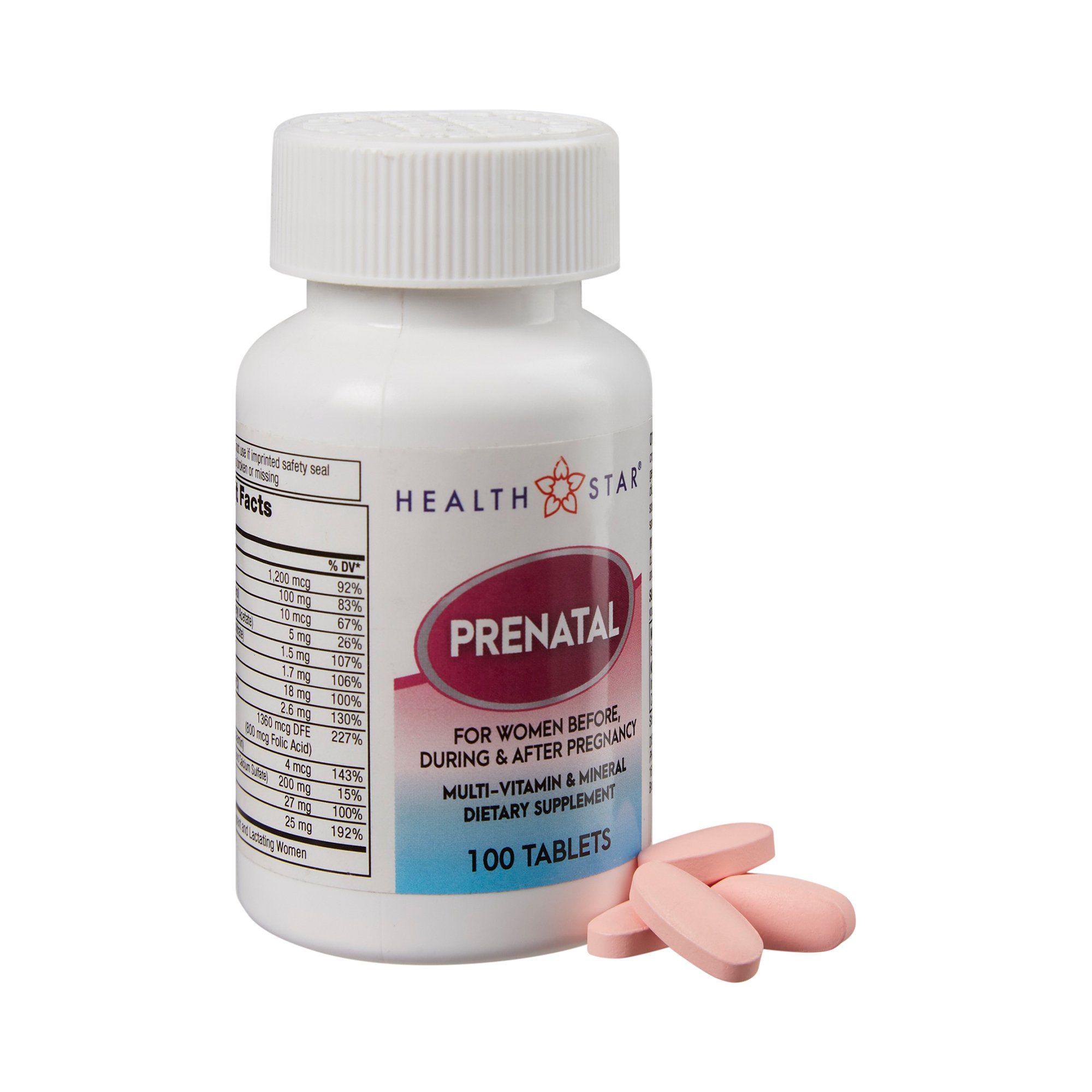 Geri-Care HealthStar Prenatal Vitamin Tablets - 100 ct