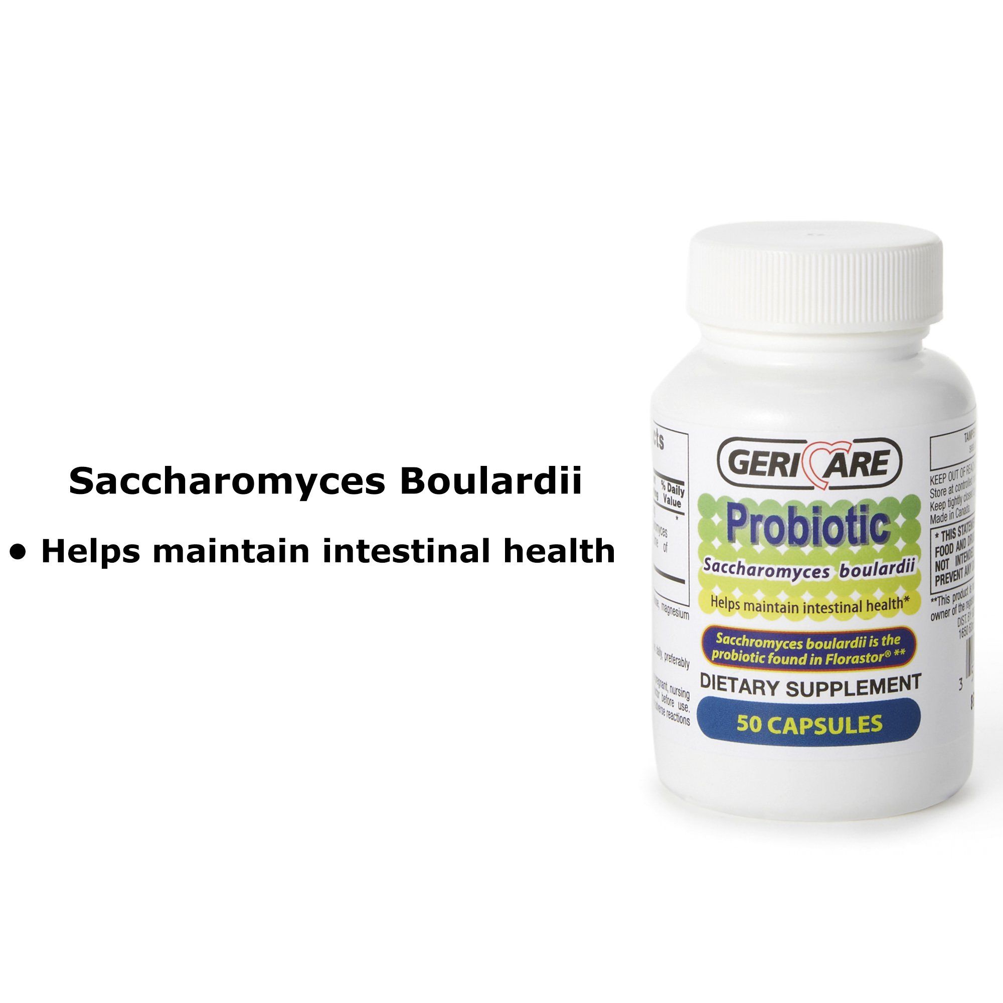Geri-Care Saccharomyces Boulardii Probiotic Capsules - 50 ct