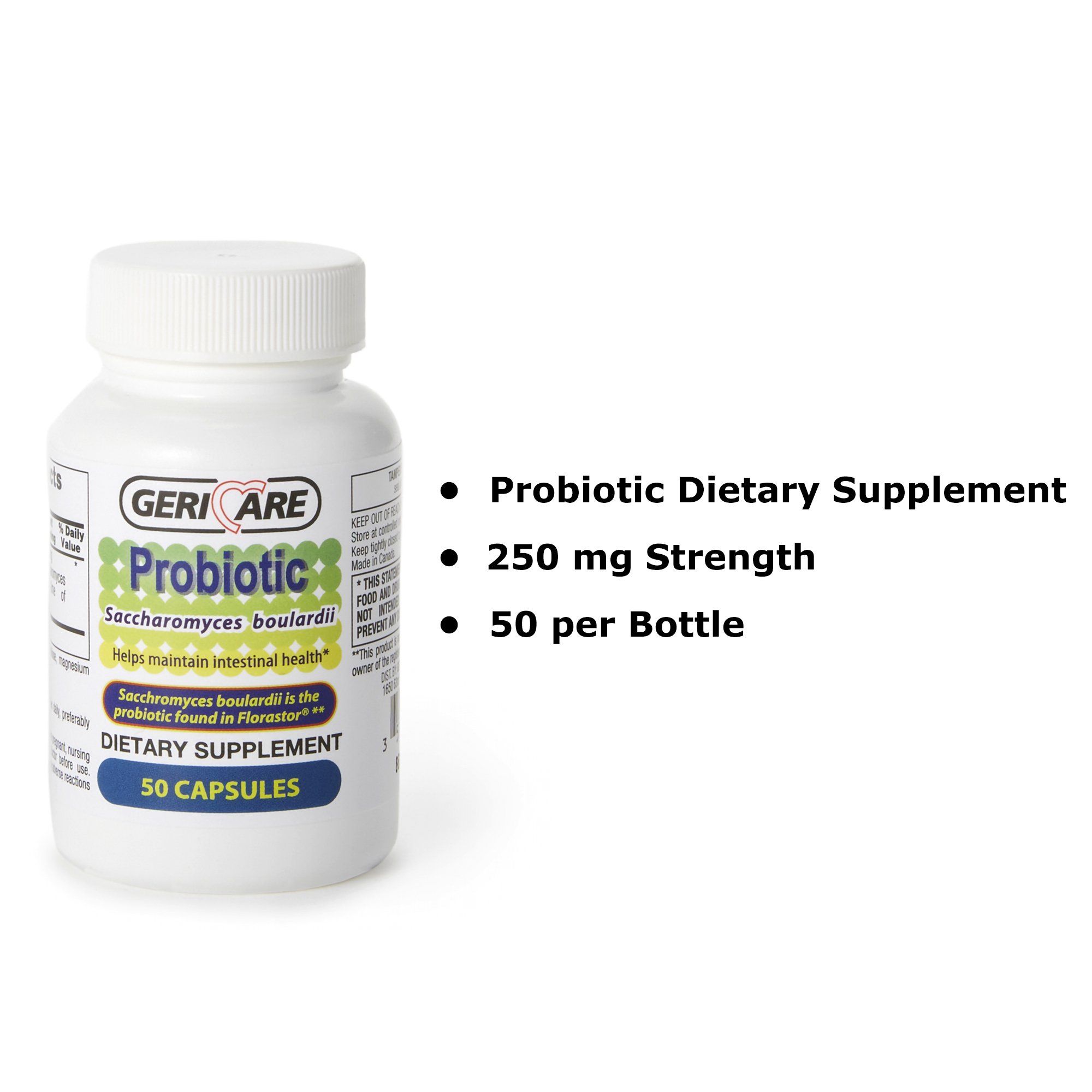 Geri-Care Saccharomyces Boulardii Probiotic Capsules - 50 ct