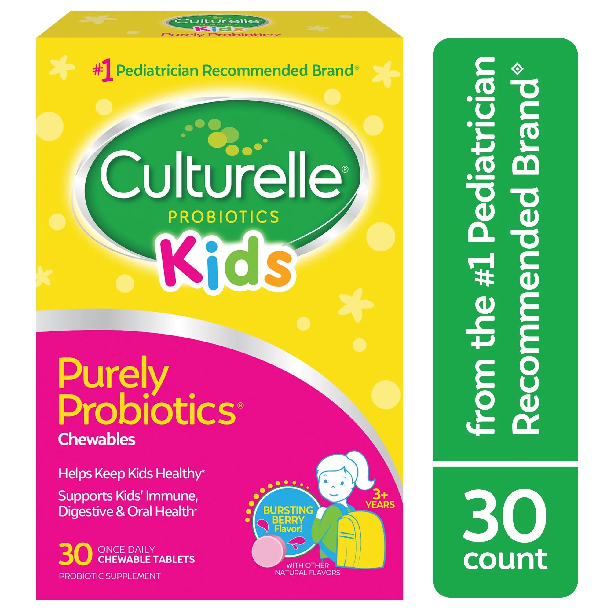 Culturelle Kids Chewable Daily Probiotic, Berry - 30 ct