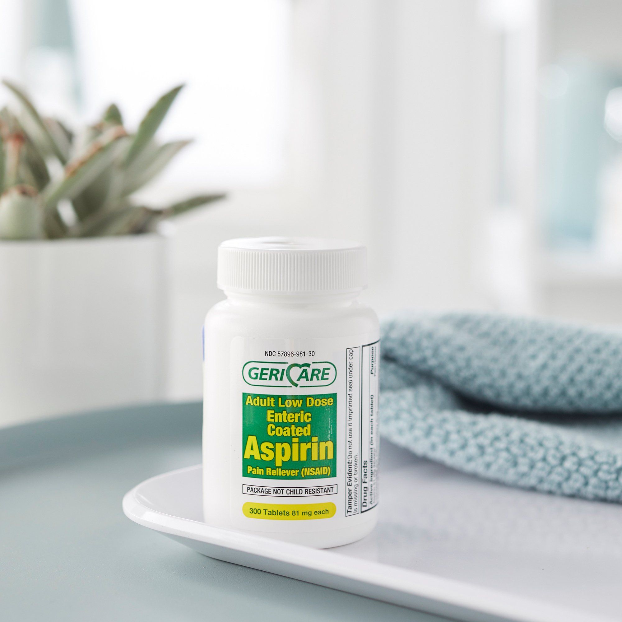 Geri-Care Adult Low Dose Pain Relief Aspirin, Enteric Coated Tablets ...