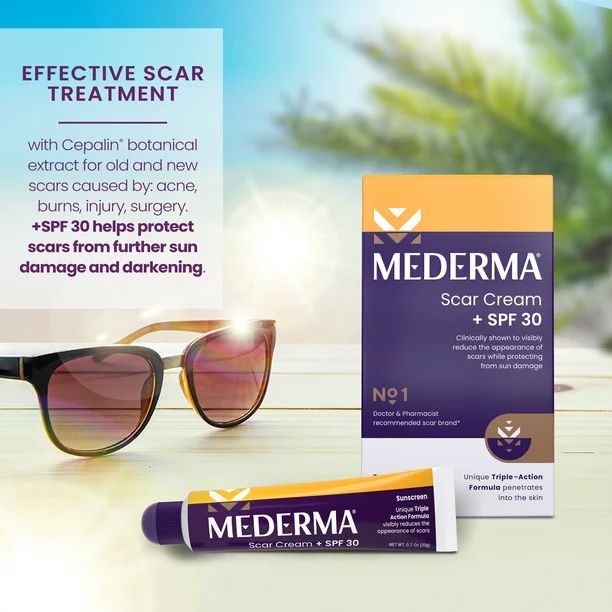 Mederma Scar Cream + SPF 30 Protection & Treatment - 0.7 oz