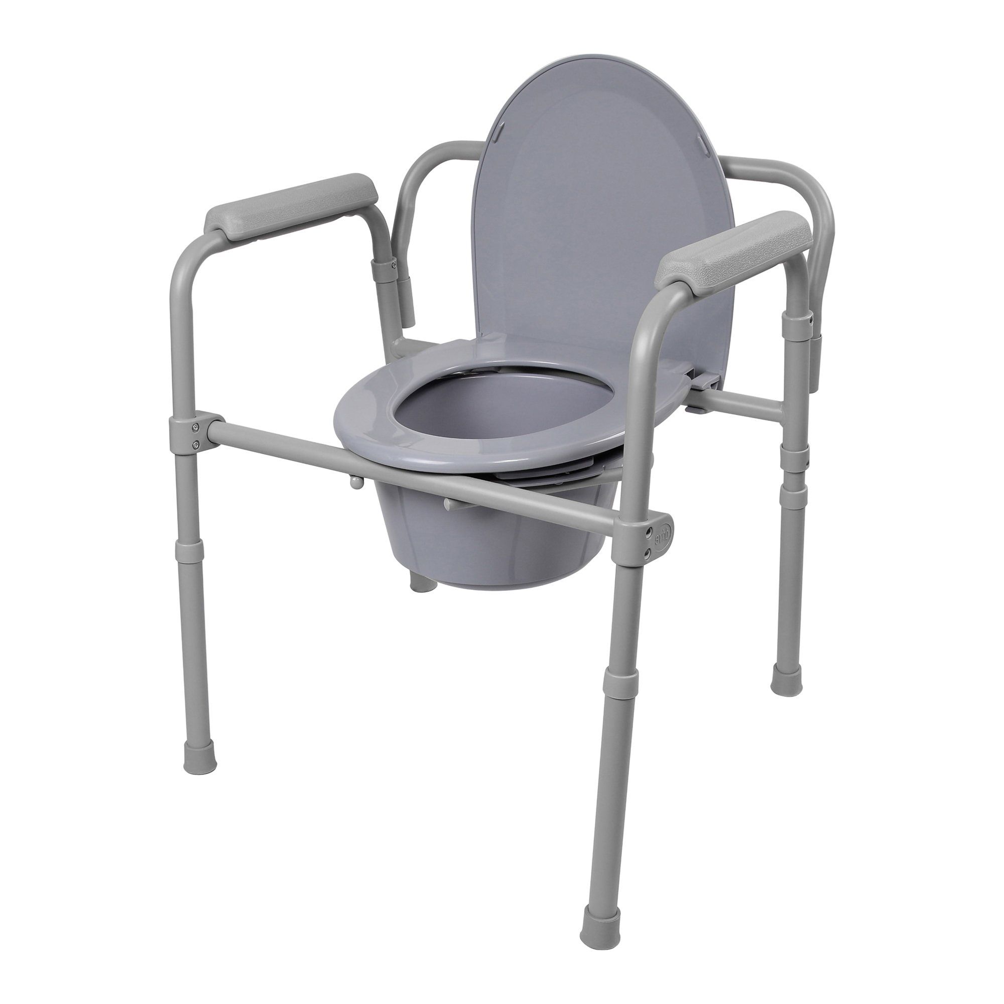 McKesson Commode Chair Portable Toilet with Bucket - 350 lbs Capacity