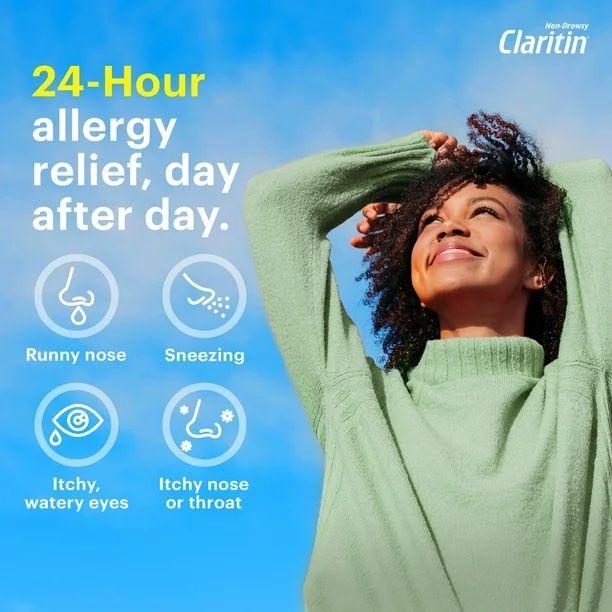 Claritin Allergy Relief 24 Hour Non-Drowsy Liqui-Gel Capsules, 10 mg ...