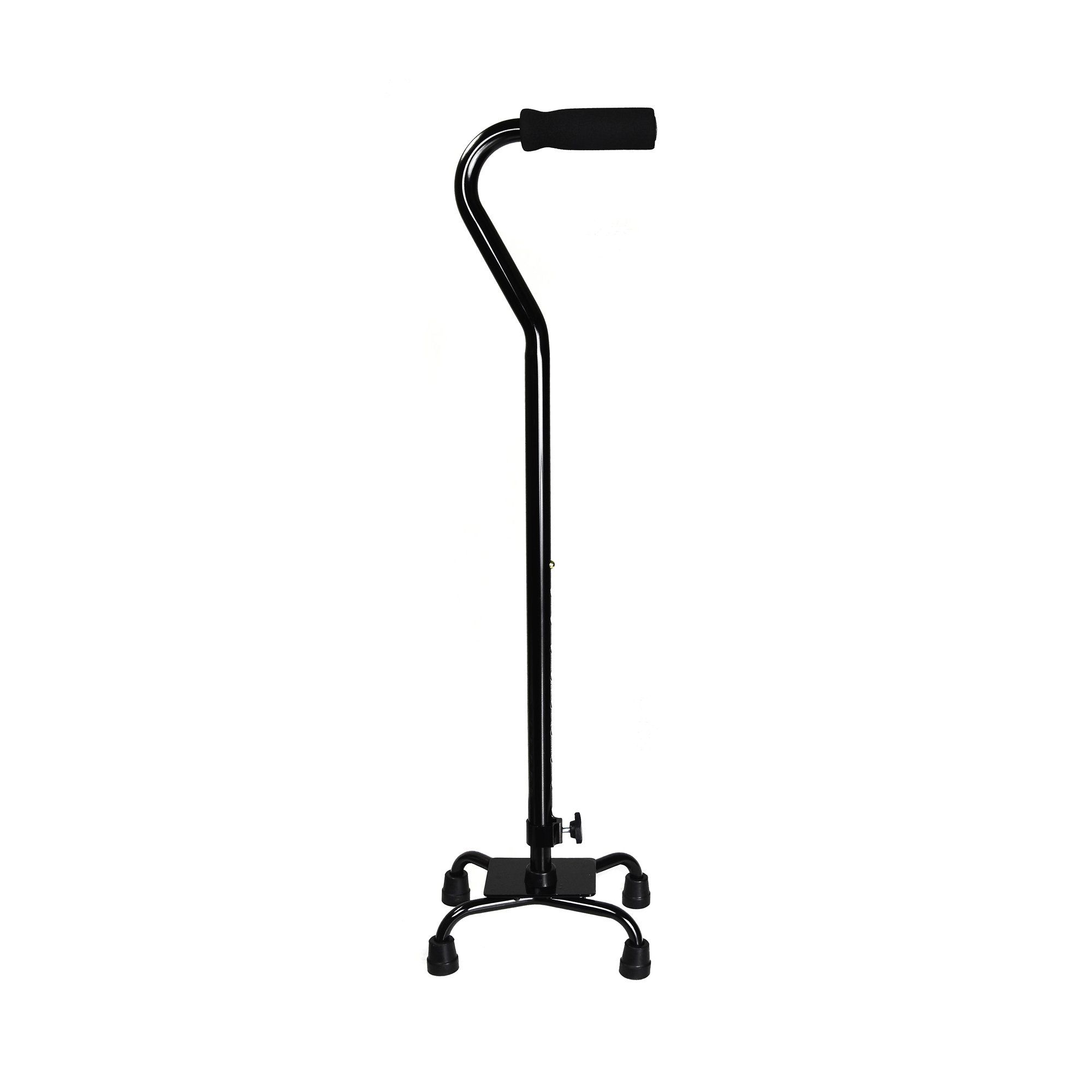 McKesson Black Aluminum & Steel Quad Walking Aid Cane, Adjustable ...