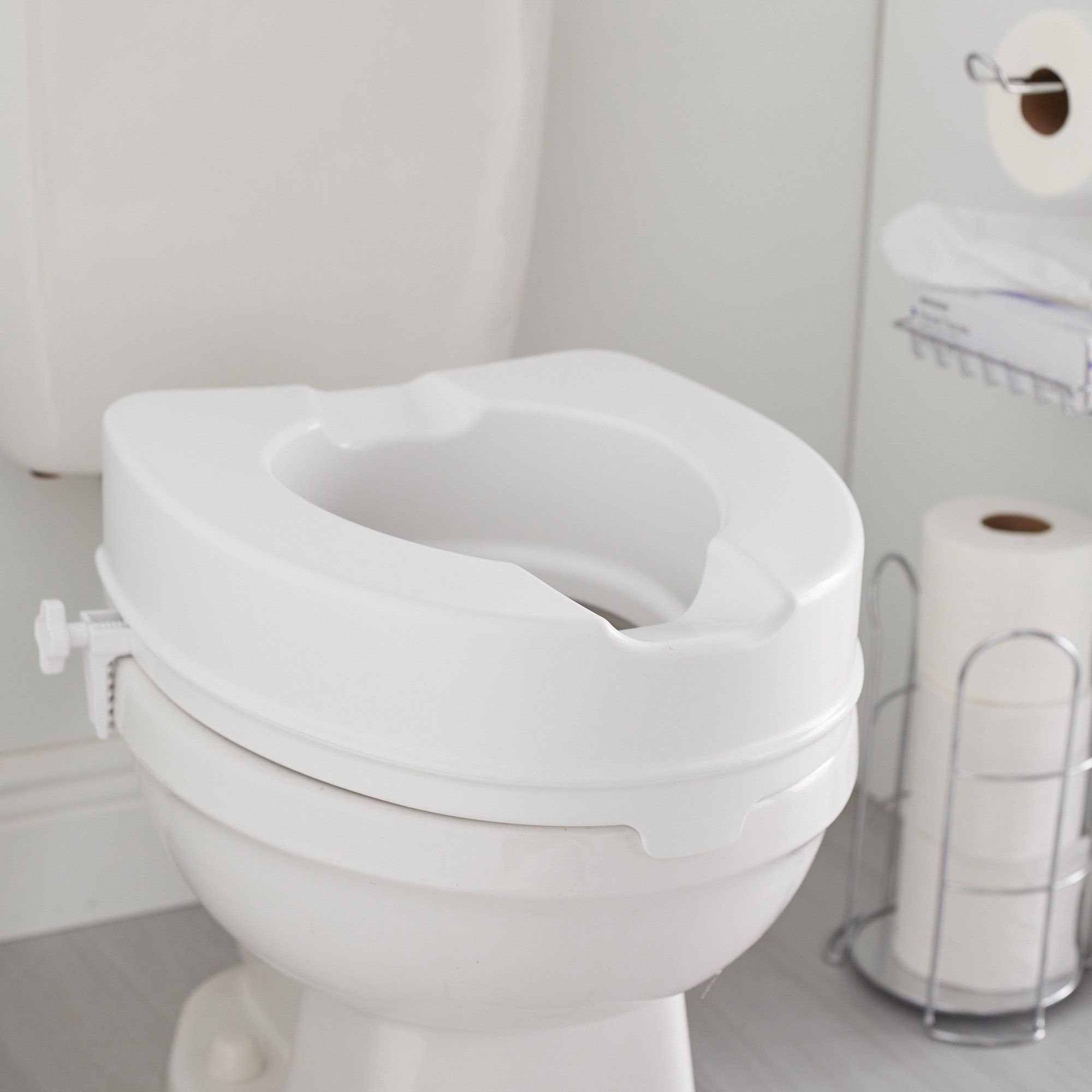 McKesson Raised Toilet Seat with Dual Locks - 400 lbs Capacity