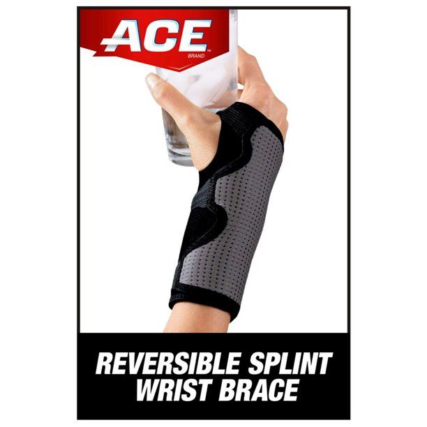 ACE Reversible Wrist Brace, Gray, One Size Fits Most - 1 ct