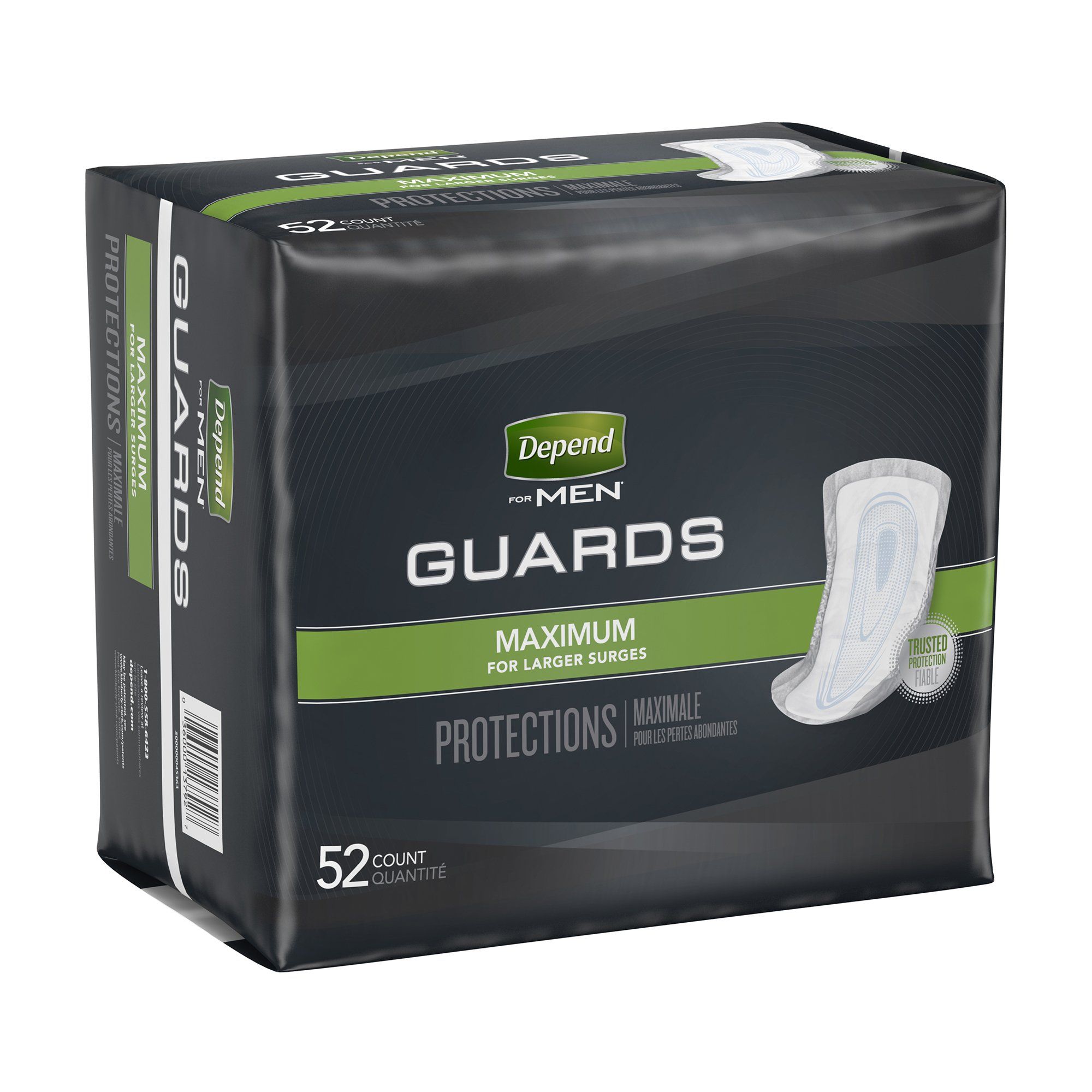 Depend Guards Incontinence Pads For Men, Disposable, Maximum Absorbency ...