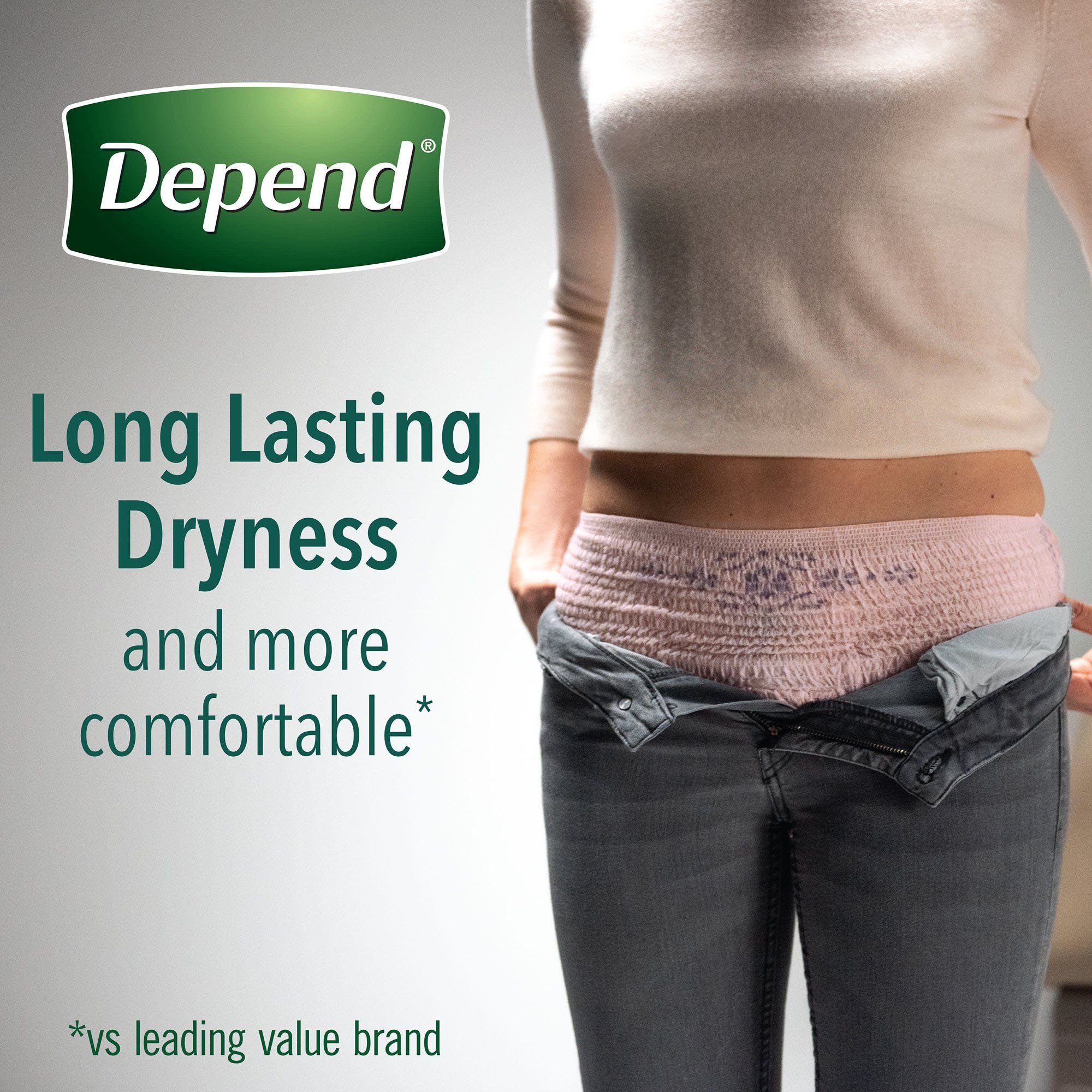 Depend Fit Flex Incontinence Underwear for Women Maximum Absorbency Blush Large 28 ct