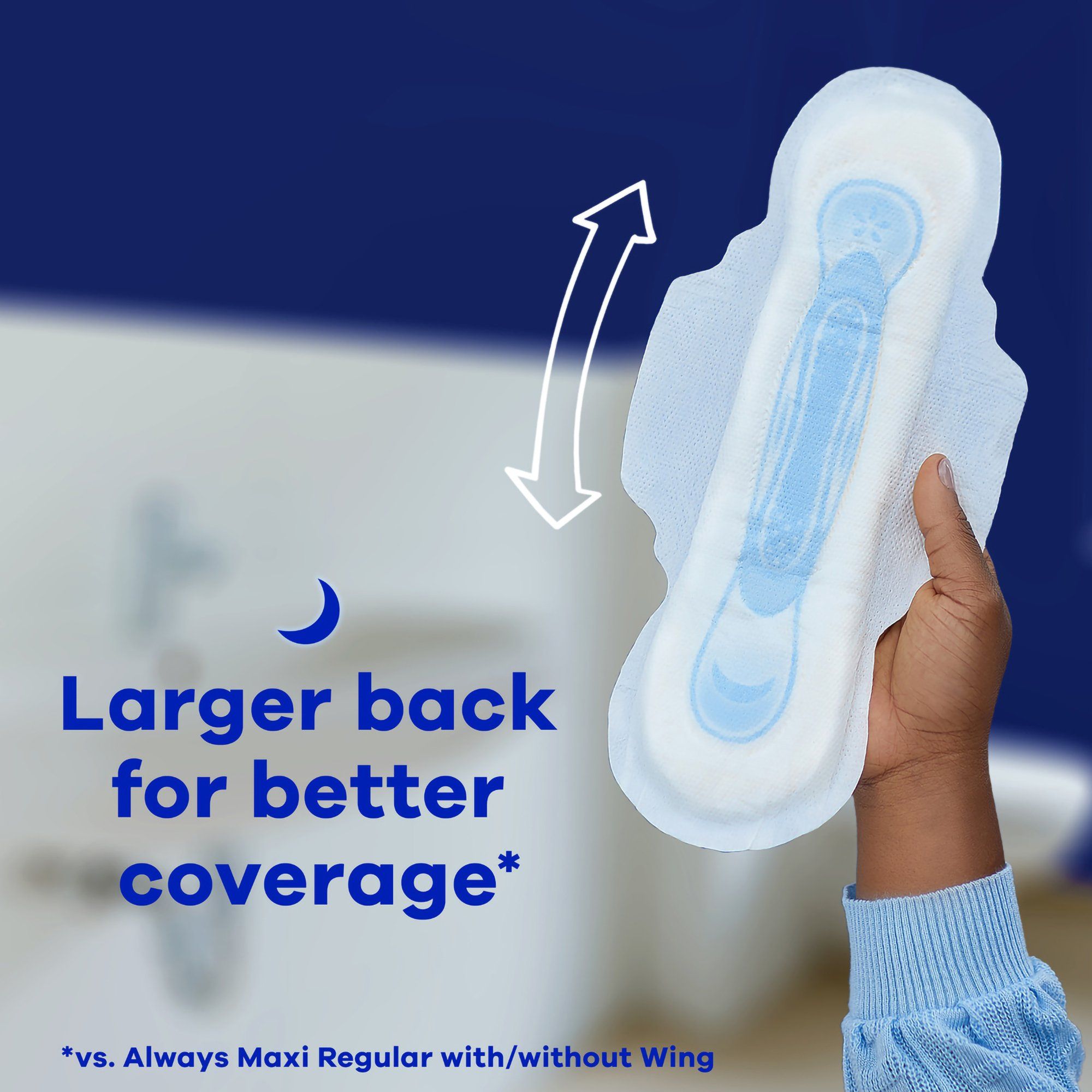 Always Maxi Overnight Pads with Wings, Size 5, Extra Heavy, Unscented ...