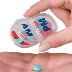 Ezy Dose Daily AM/PM Pill Case, Pocket Size - 1 ct