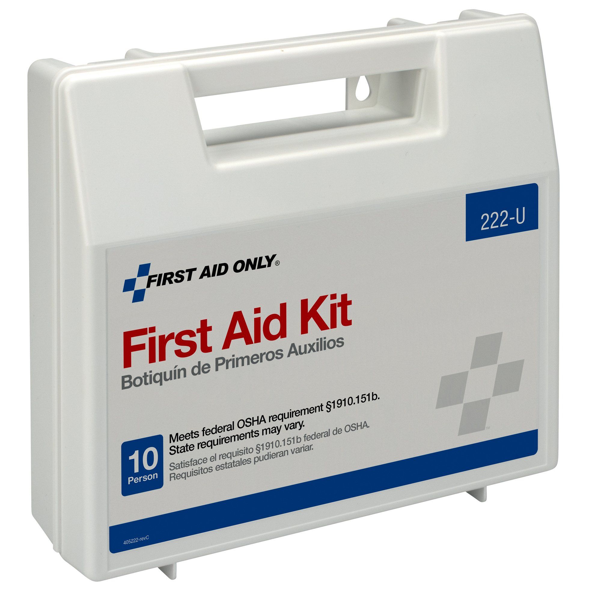 First Aid Only 10 Person First Aid Kit Plastic Case - 62 pieces
